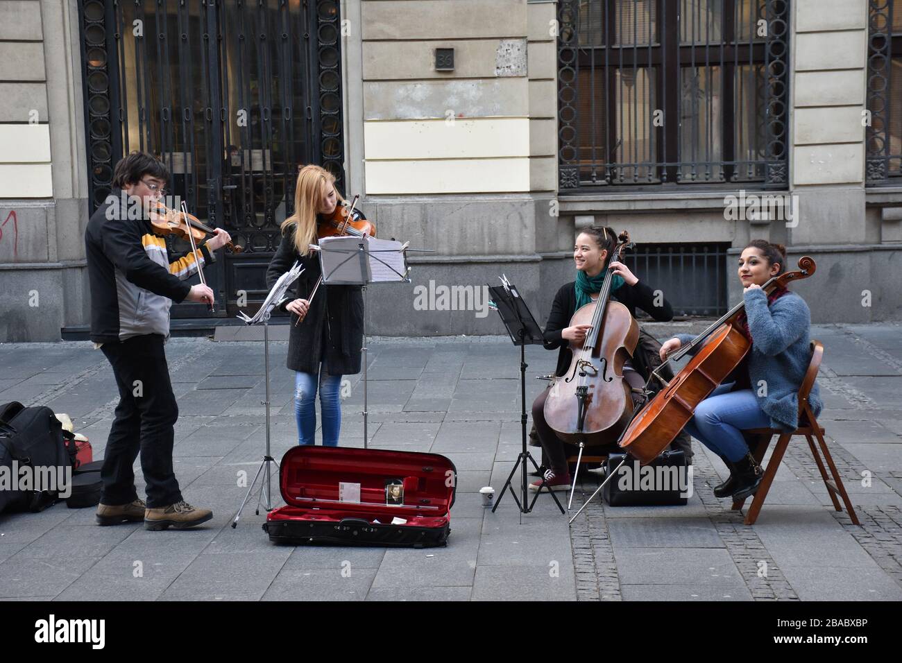 Four young musicians hi-res stock photography and images - Alamy
