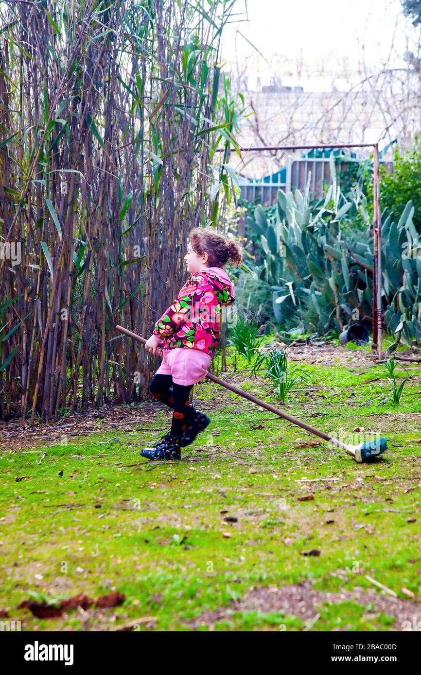 Riding on broom hi-res stock photography and images - Alamy
