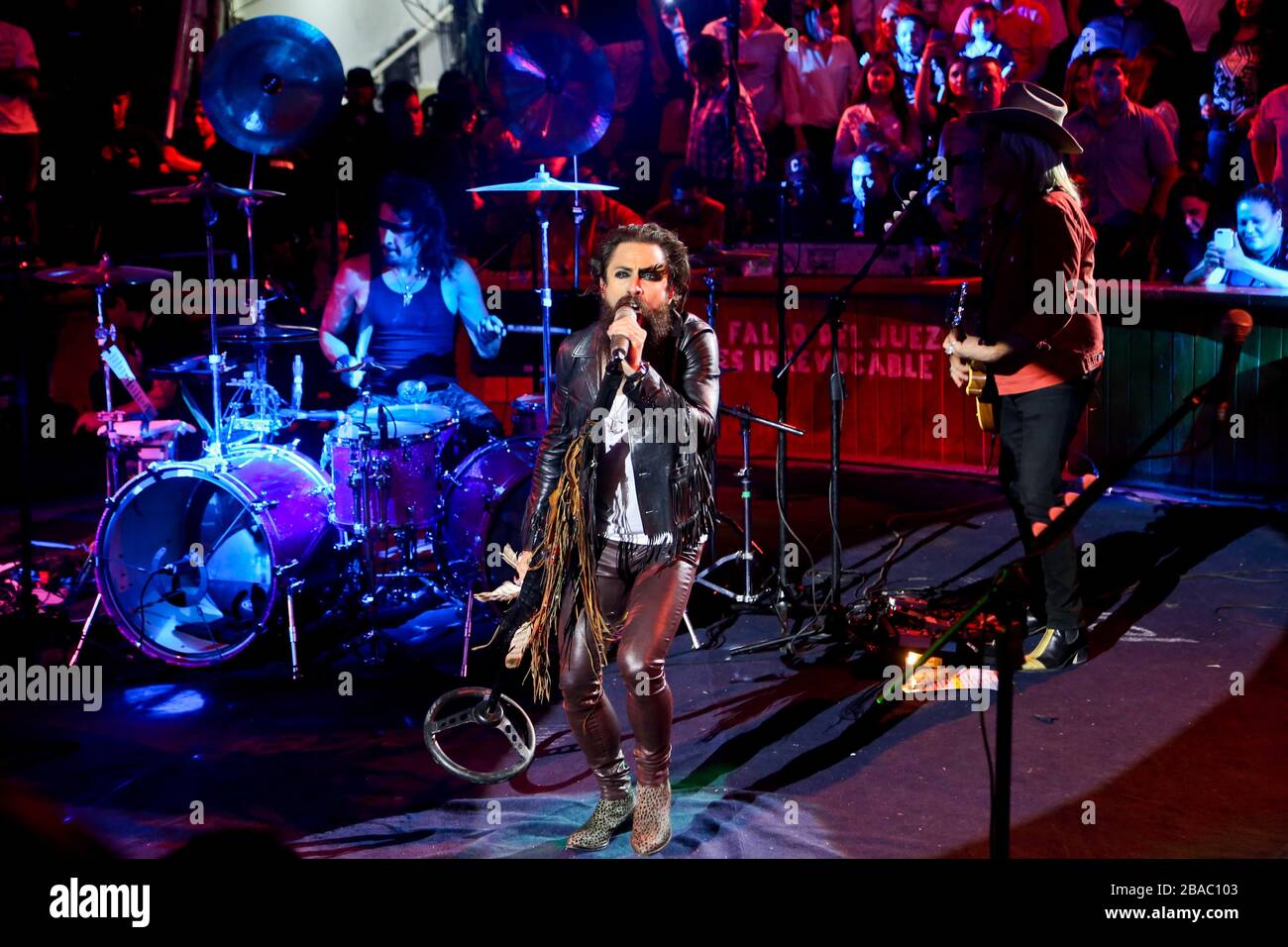 The Mexican rock band Moreratto of the glam metal genre offered a ...