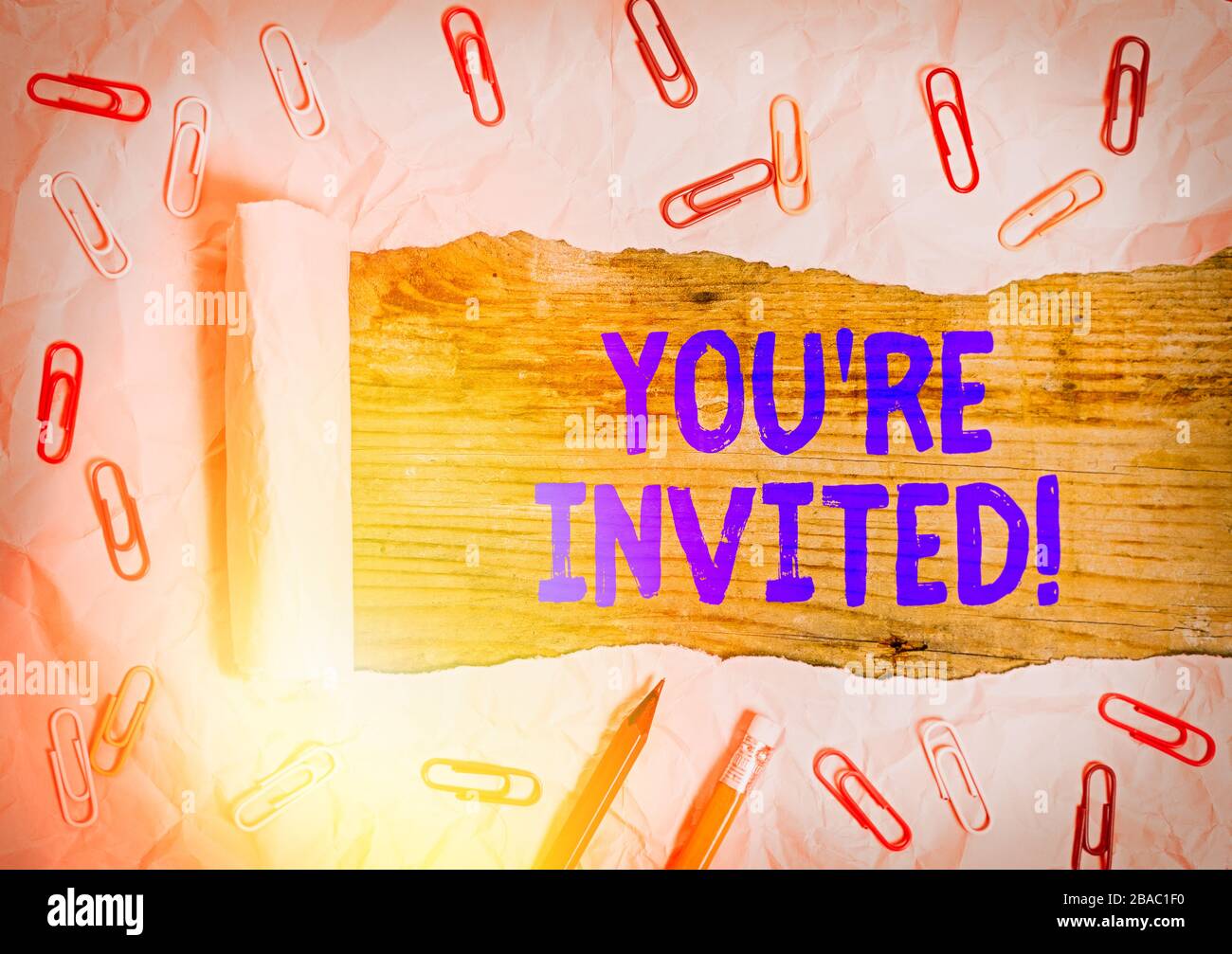 Text sign showing You are Invited. Business photo text make a polite ...