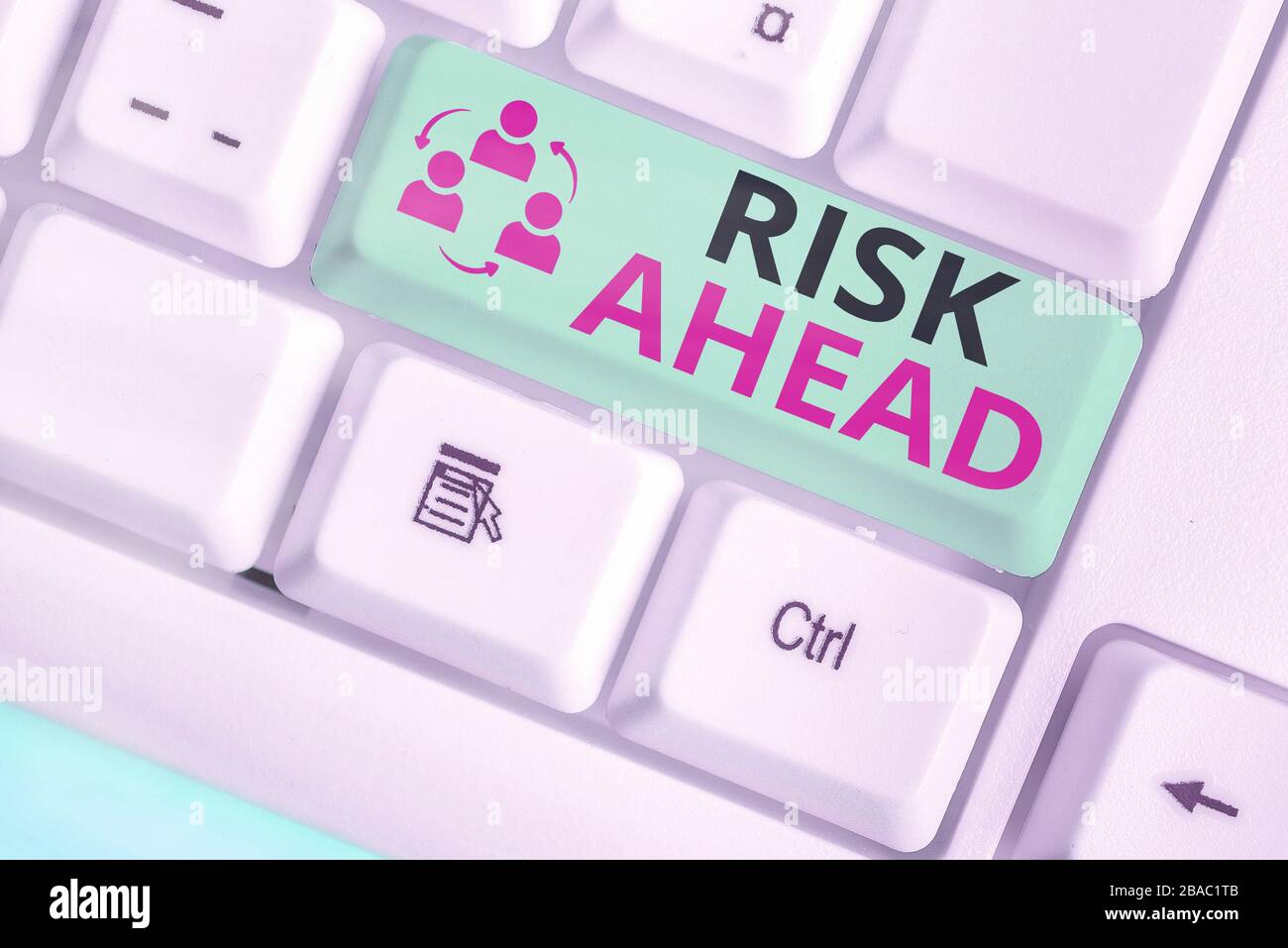 Text sign showing Risk Ahead. Business photo text A probability or ...