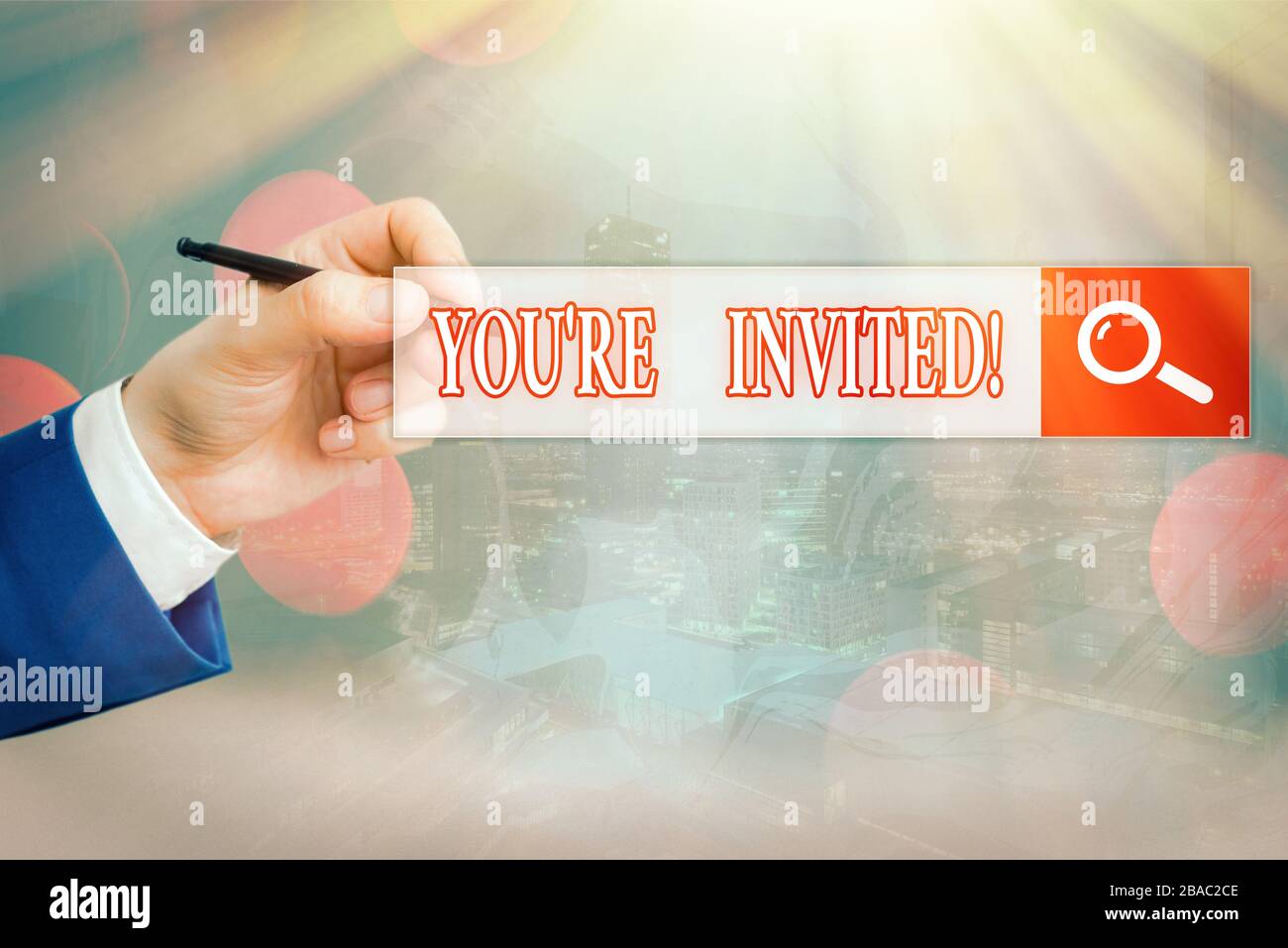 Conceptual hand writing showing You are Invited. Concept meaning make a ...