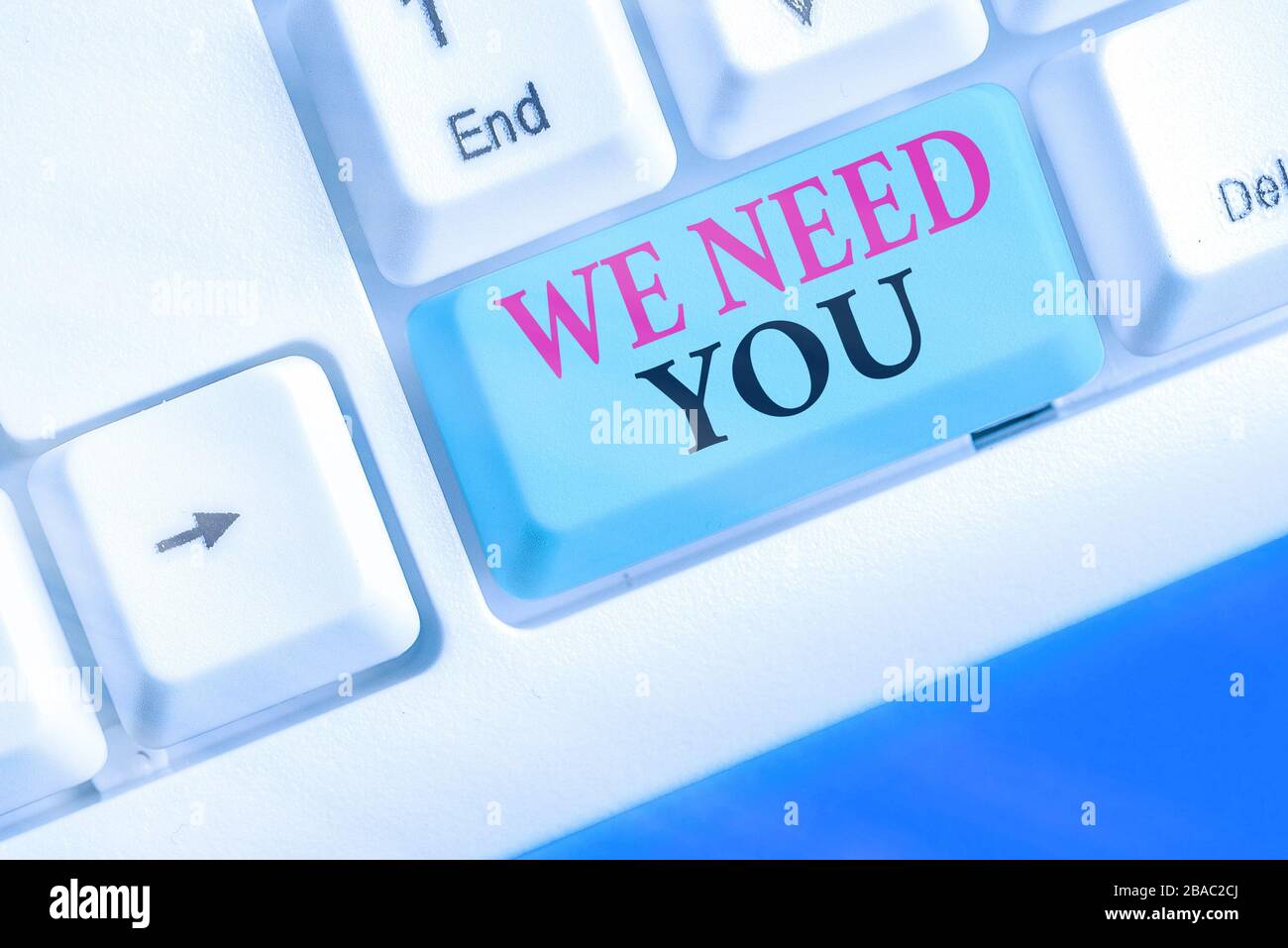 Word writing text We Need You. Business photo showcasing asking someone ...
