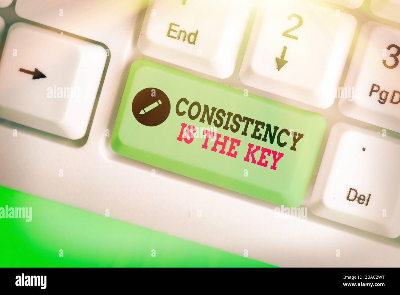 Handwriting text Consistency Is The Key. Conceptual photo by Breaking ...