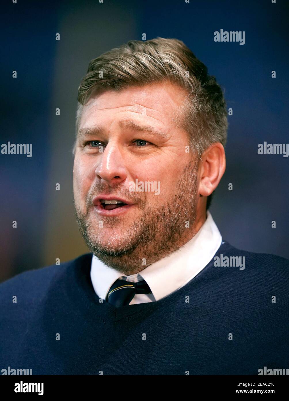 Oxford United Manager Karl Robinson prior to the beginning of the match ...