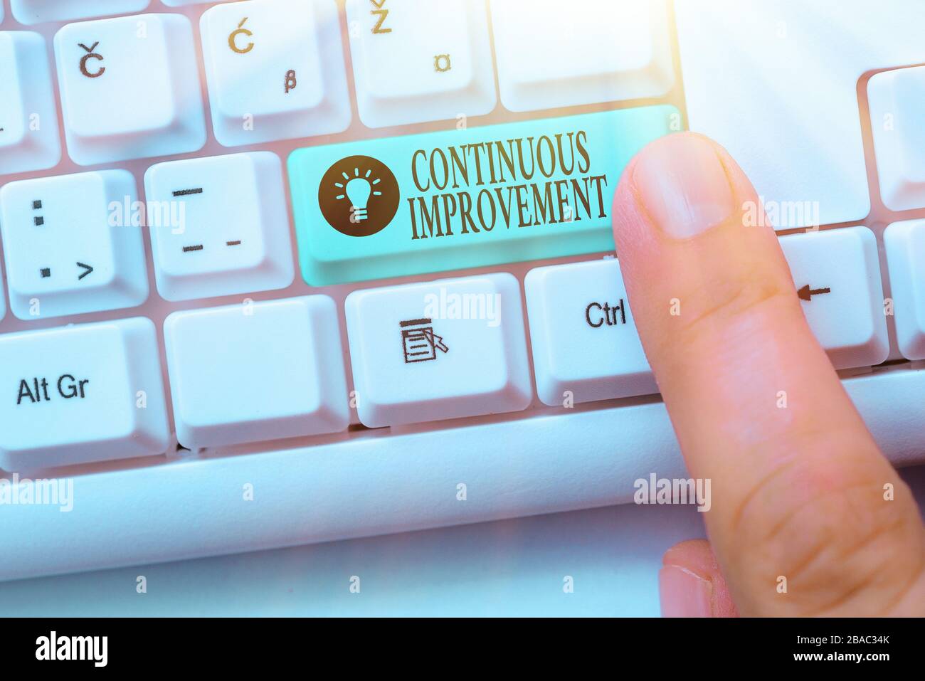 Text sign showing Continuous Improvement. Business photo showcasing ...