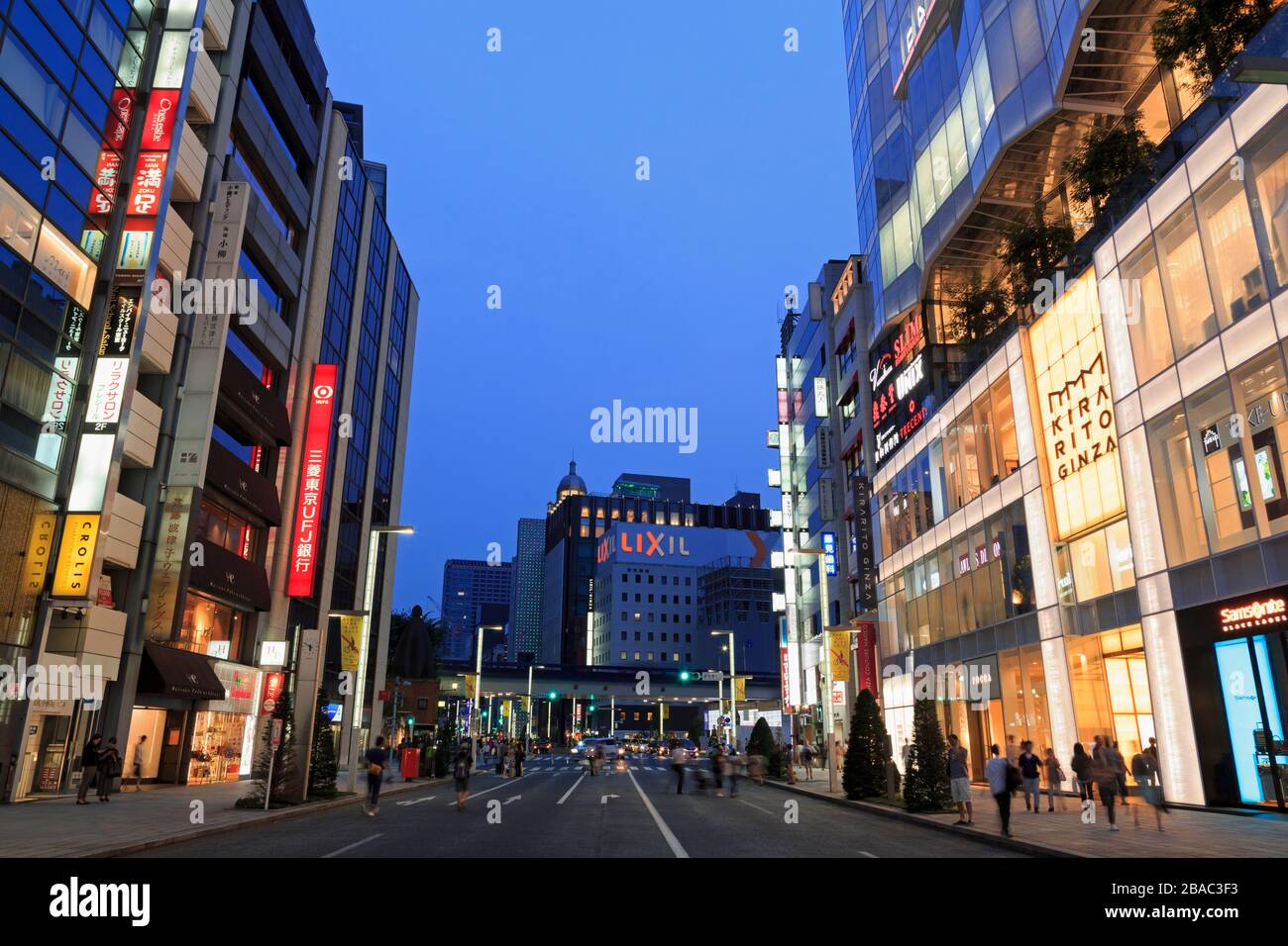 Ginza Shopping District, Tokyo, Japan Stock Photo - Alamy