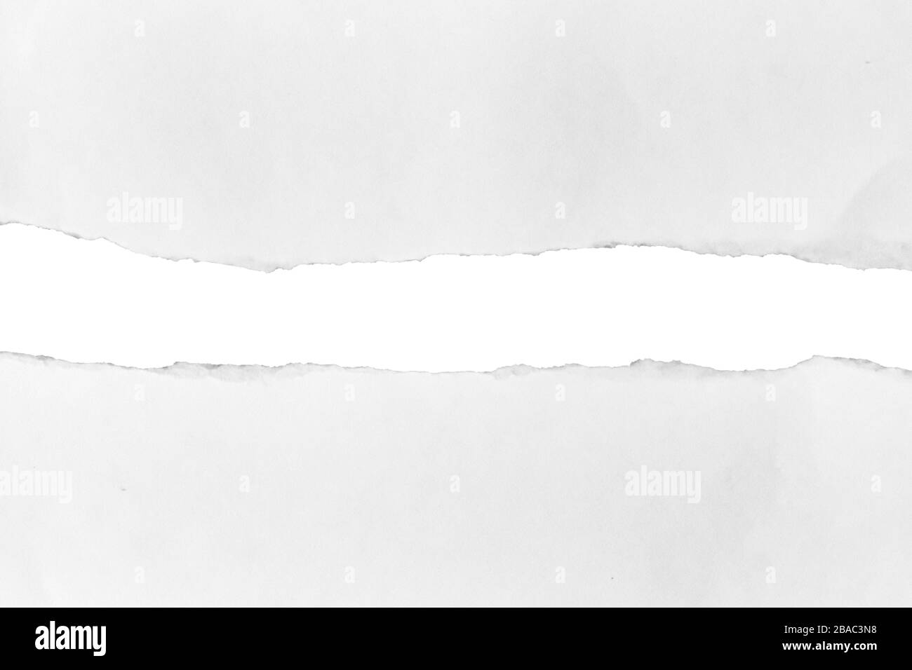 White paper tear, isolated on white background Stock Photo - Alamy