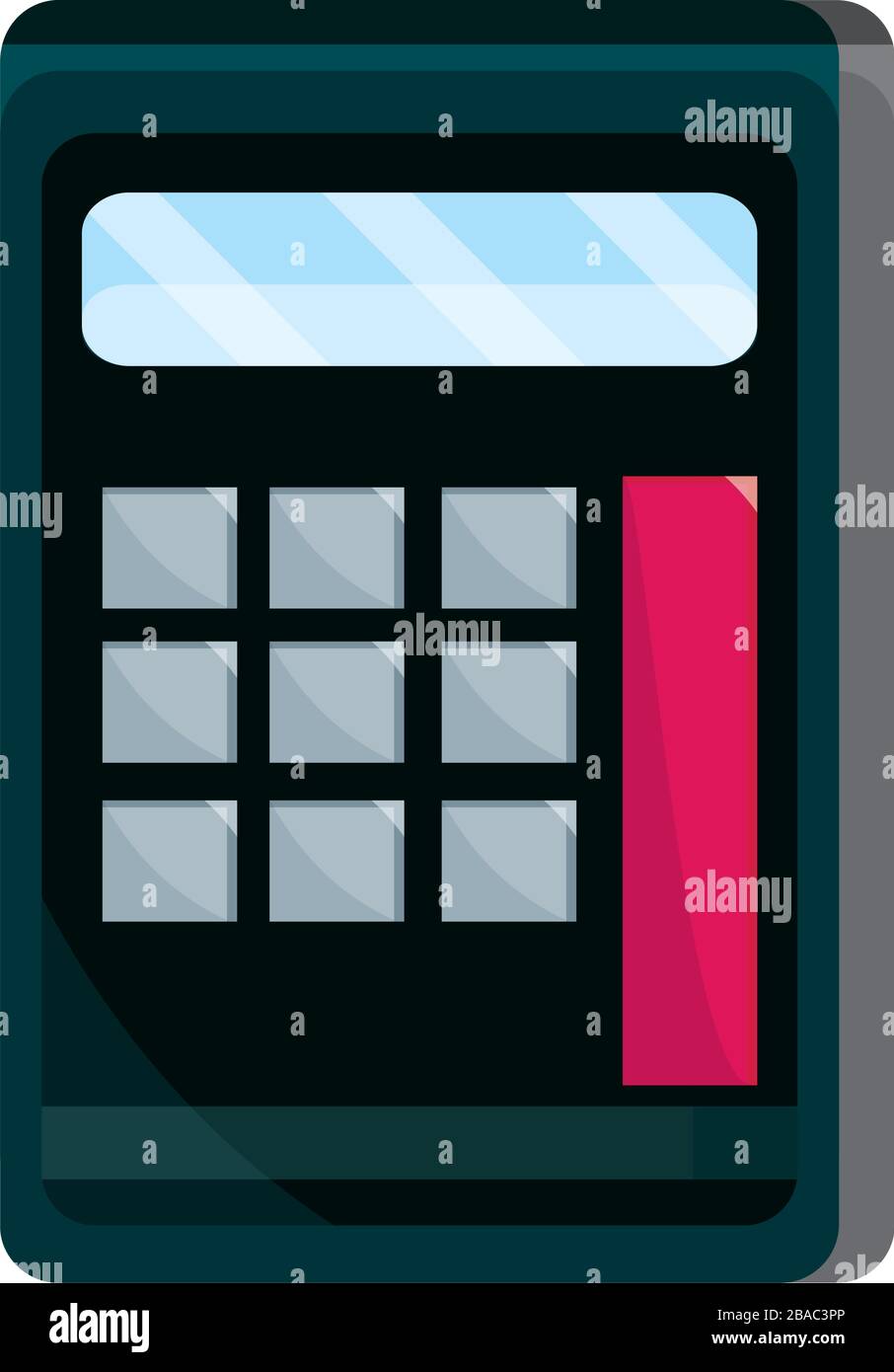 calculator maths supply study school education vector illustration ...