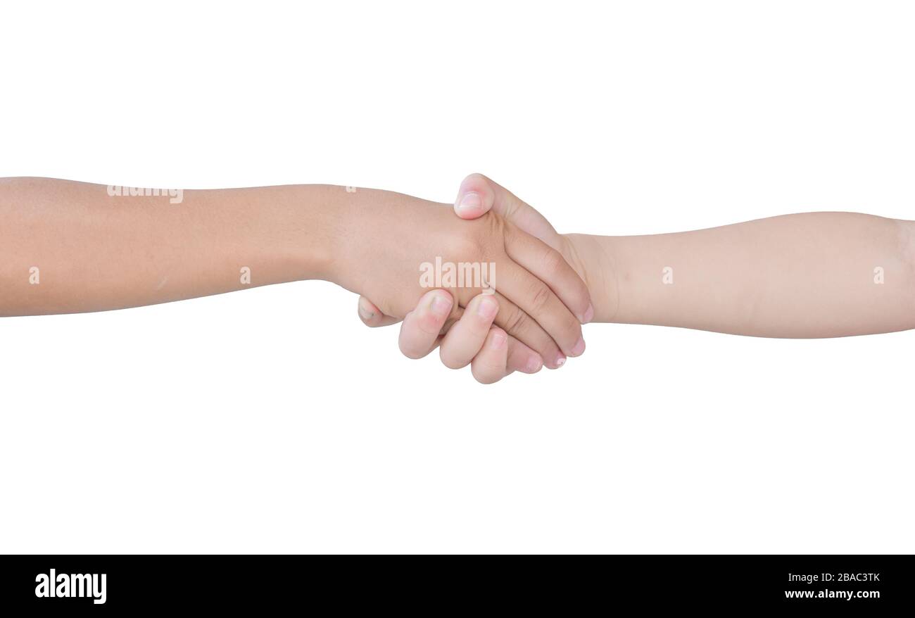 Child shaking hands hi-res stock photography and images - Alamy