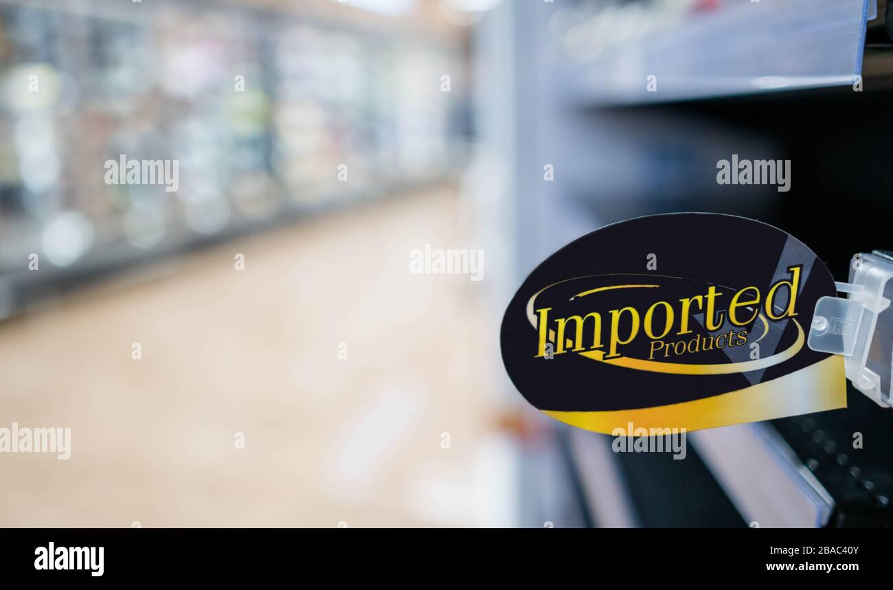 Supermarket imported goods hi-res stock photography and images - Alamy