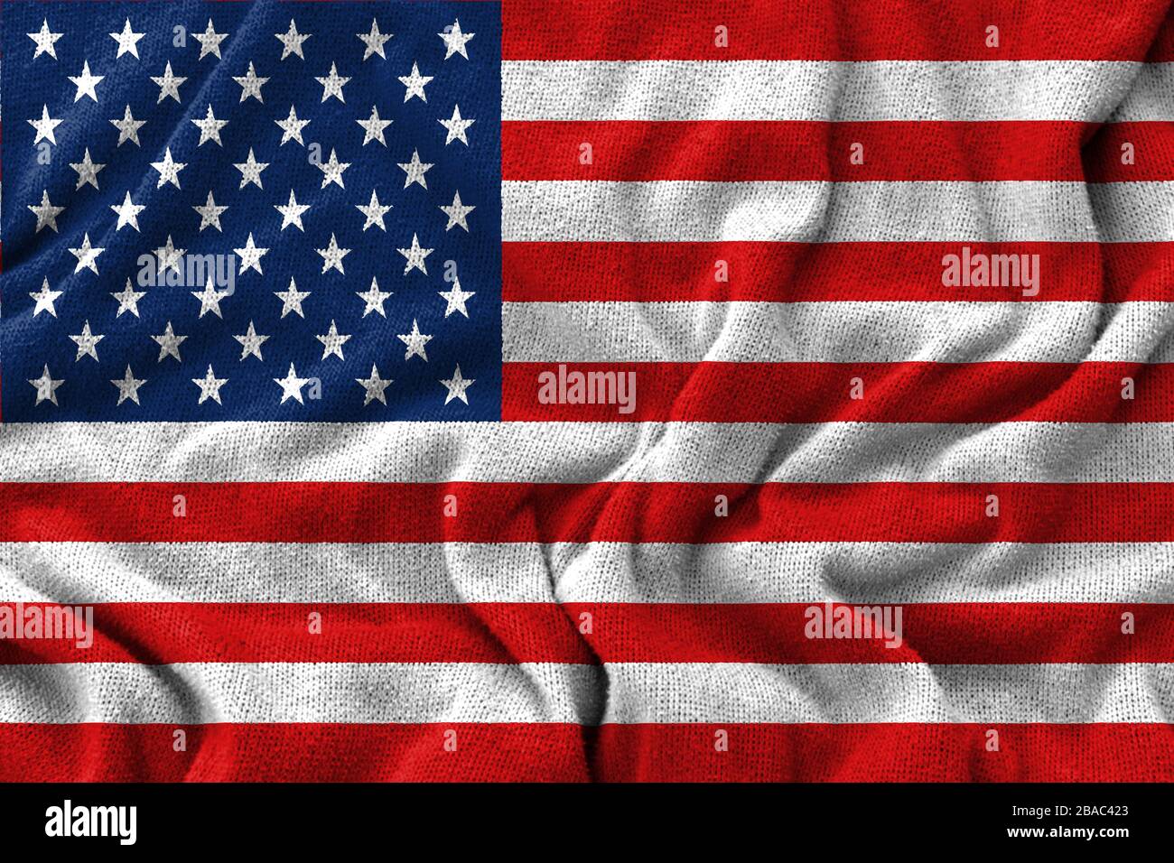 American flag - waving fabric texture background Stock Photo - Alamy