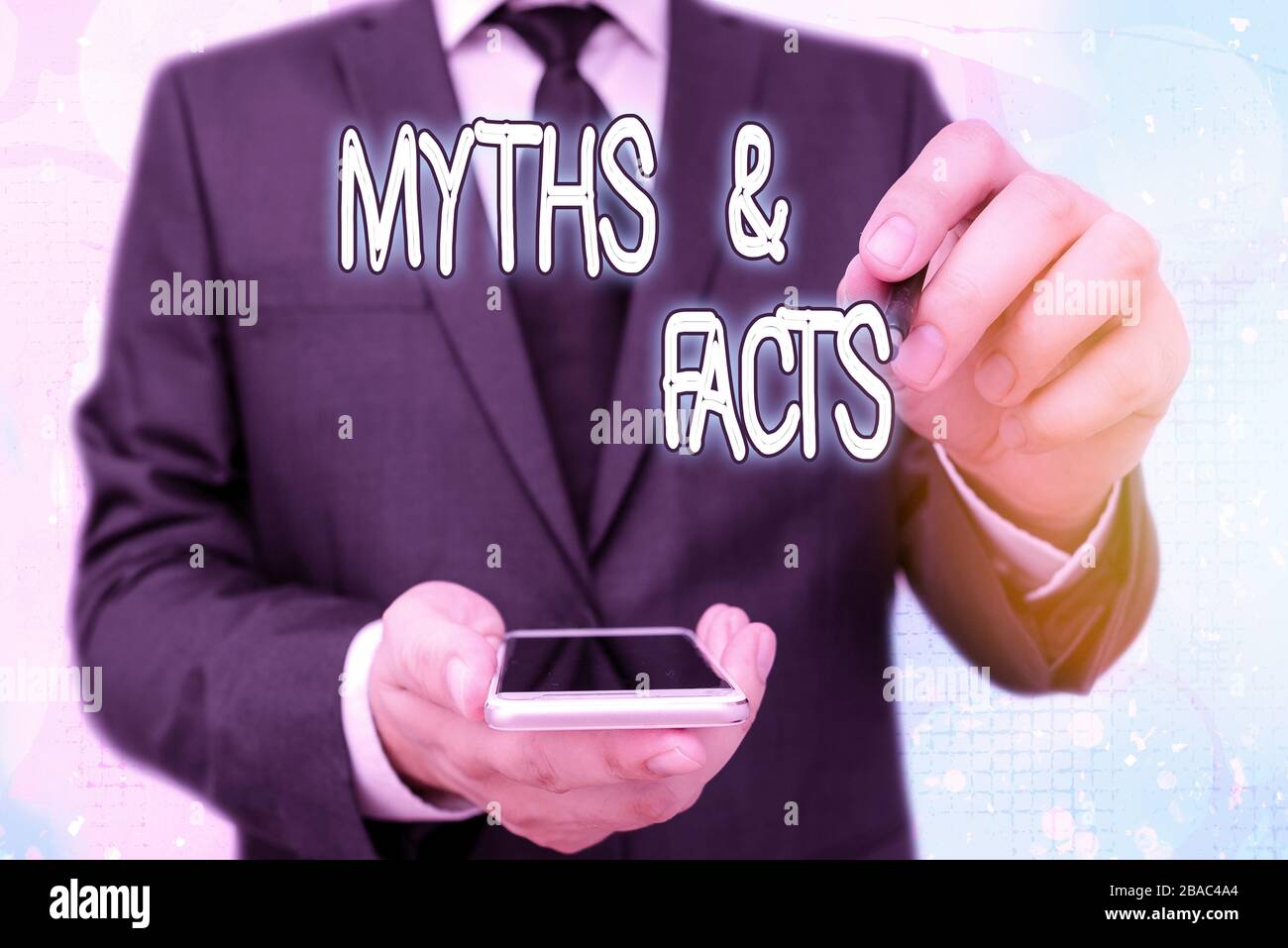 Handwriting text Myths And Facts. Conceptual photo usually traditional ...