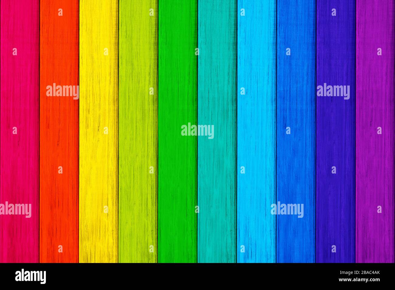 Rainbow colored wood texture background Stock Photo - Alamy