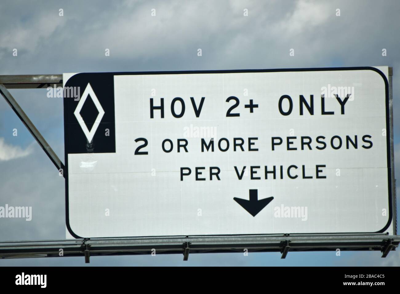 High Occupancy Vehicle Sign Stock Photo - Alamy