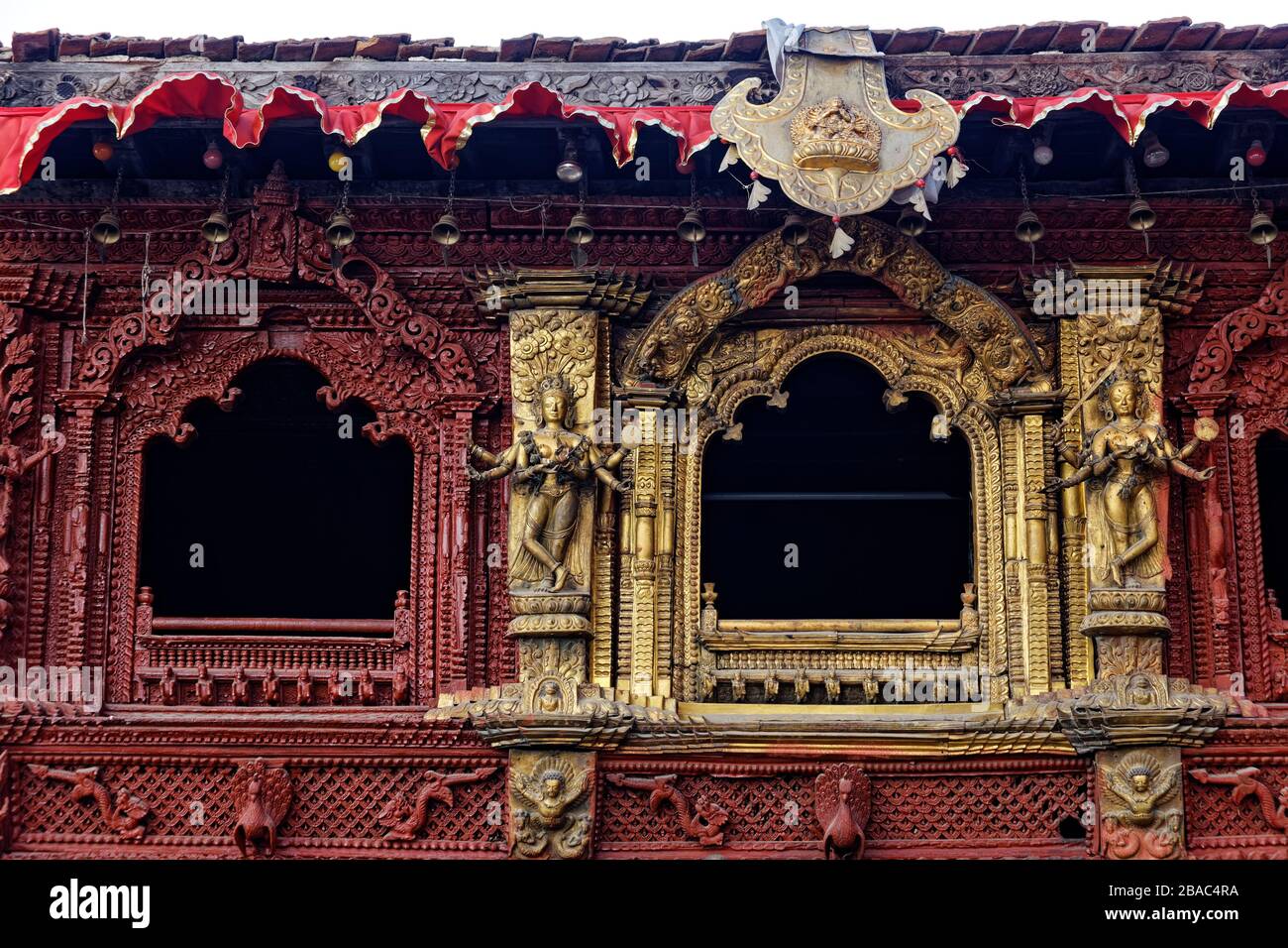 Kathmandu, Nepal. 2nd Feb, 2014. Kumari Ghar, details of the house of ...