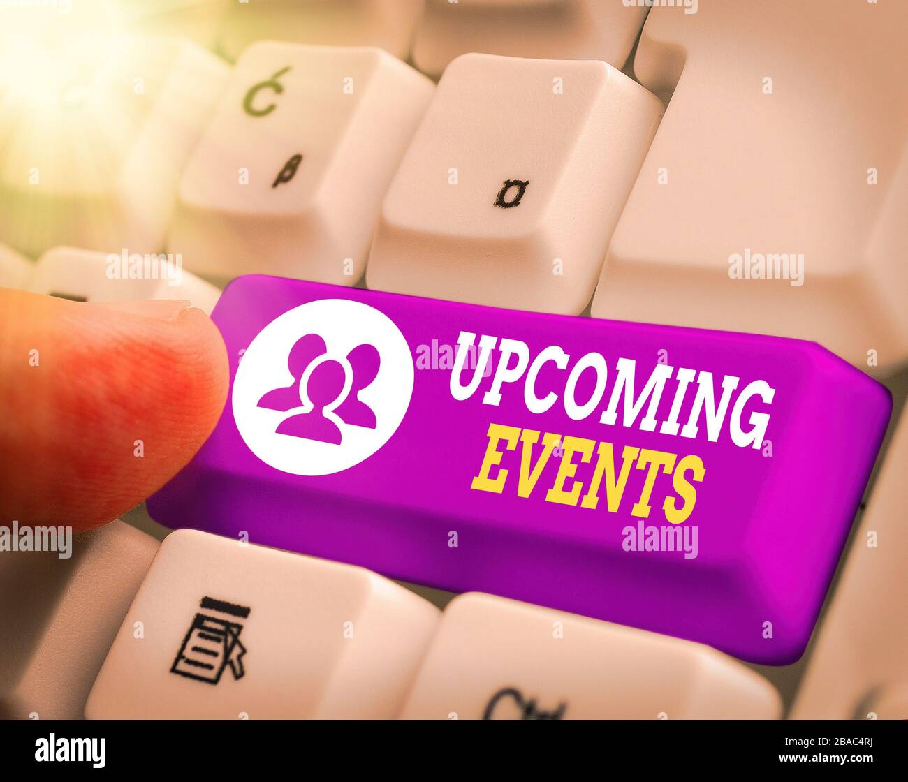 Handwriting text writing Upcoming Events. Conceptual photo the ...