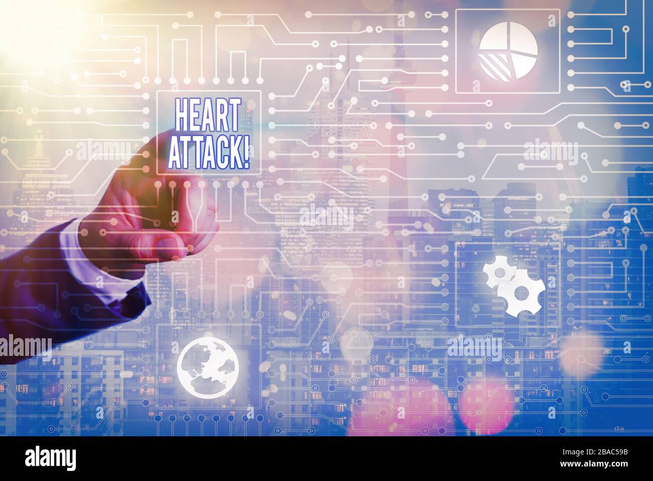 Writing note showing Heart Attack. Business concept for sudden ...