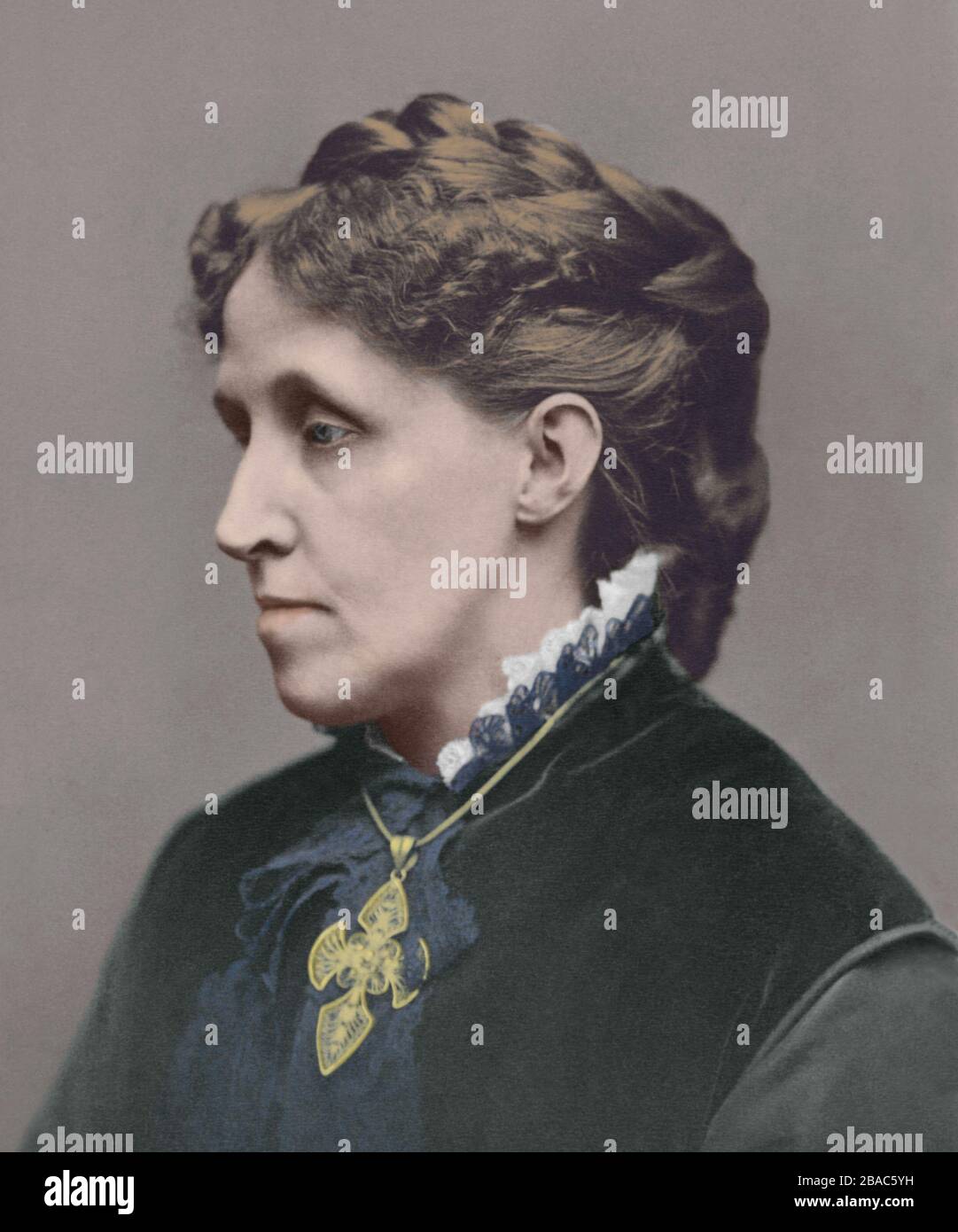 Louisa May Alcott, ca. 1870, in a photo portrait by George Kendall ...