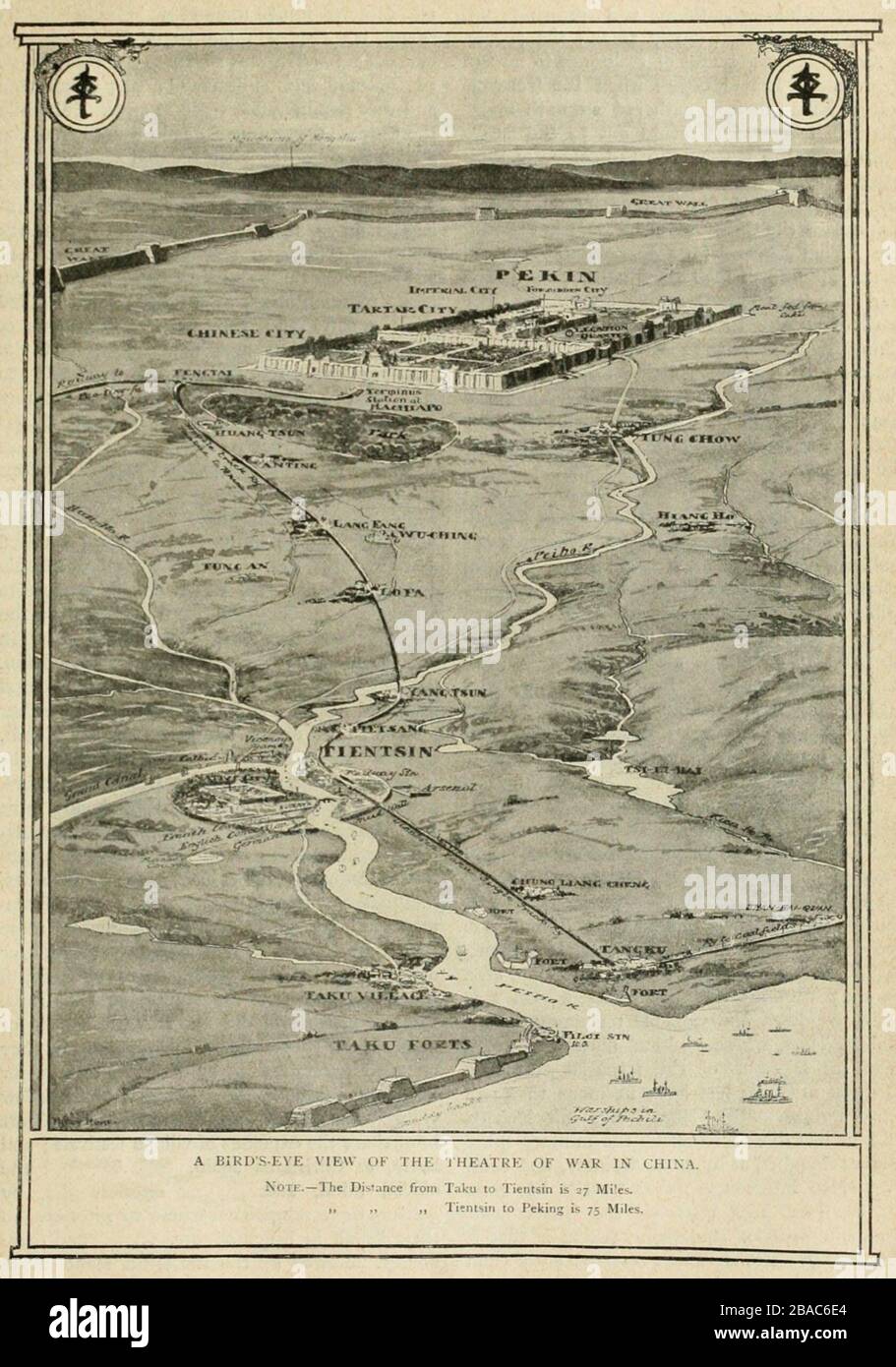 Bird's eye view of the theater of war in China during the Boxer ...