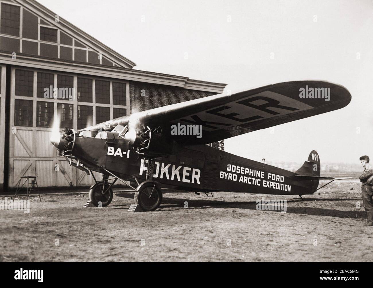 Fokker Tri-motor monoplane that flew Richard Byrd and Floyd Bennett on ...
