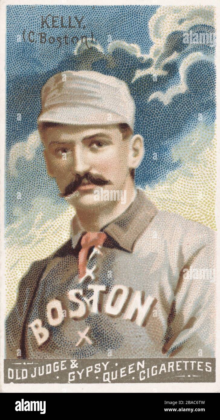 Michael Kelly baseball card of 1888. 'King Kelly', the Boston ...