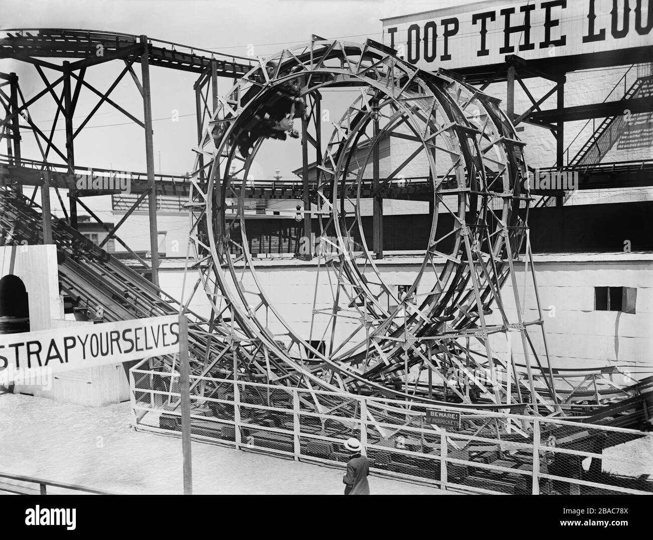 Loop the Loop was a dual-tracked steel roller coaster on Coney Island ...