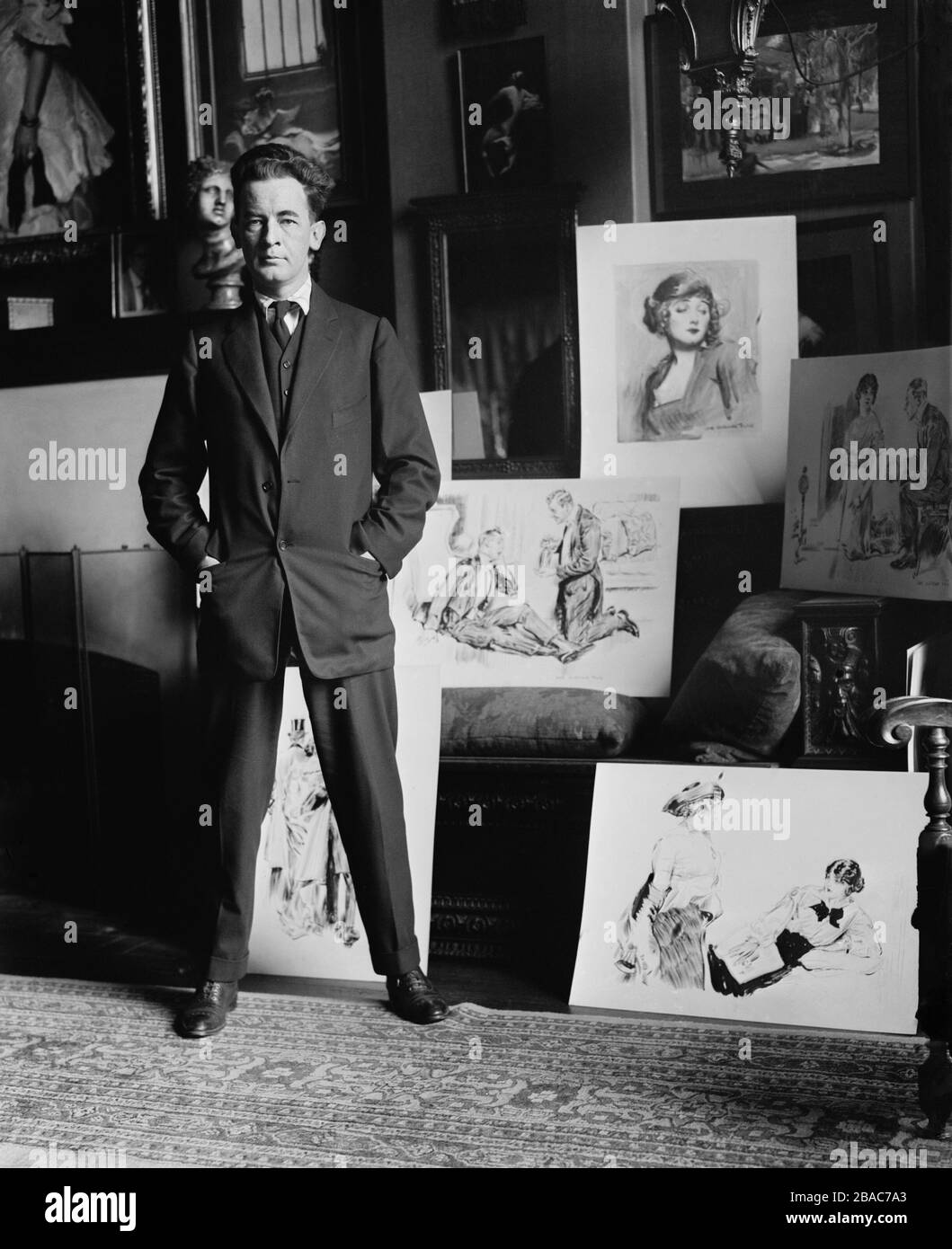 James Montgomery Flagg, American magazine illustrator with several of ...