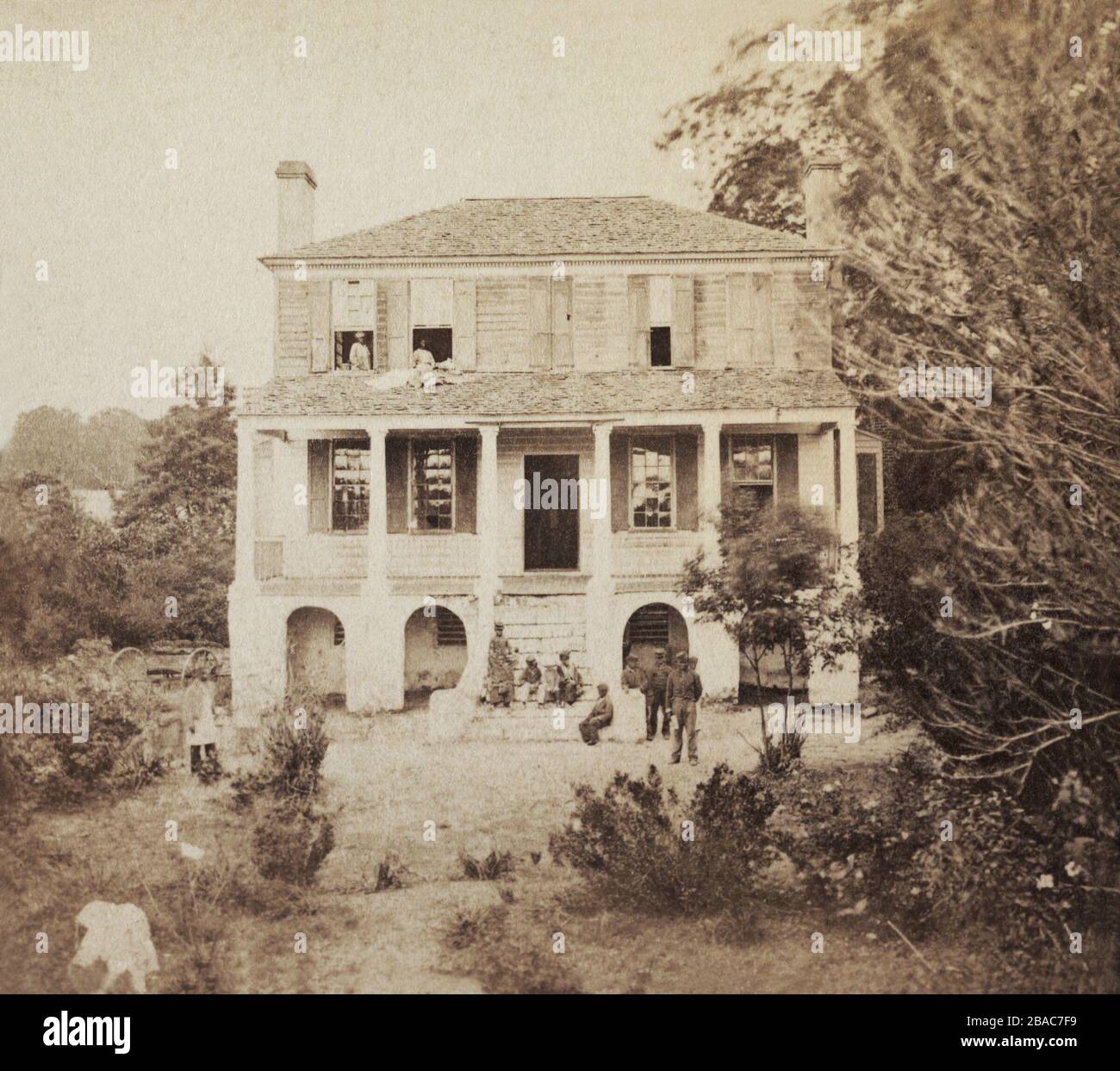 Myrtle Bush Plantation, Beaufort, S.C. in 1862, after the Union Army ...