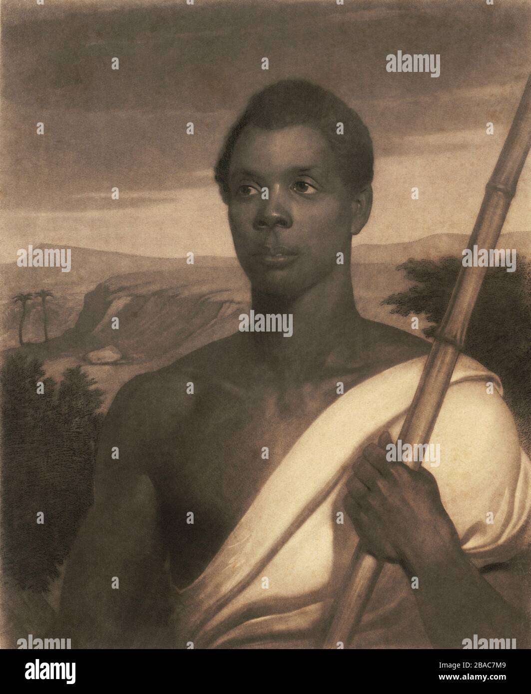 Portrait of Amistad slave ship kidnap victim, Sengbe Pieh, (Joseph ...