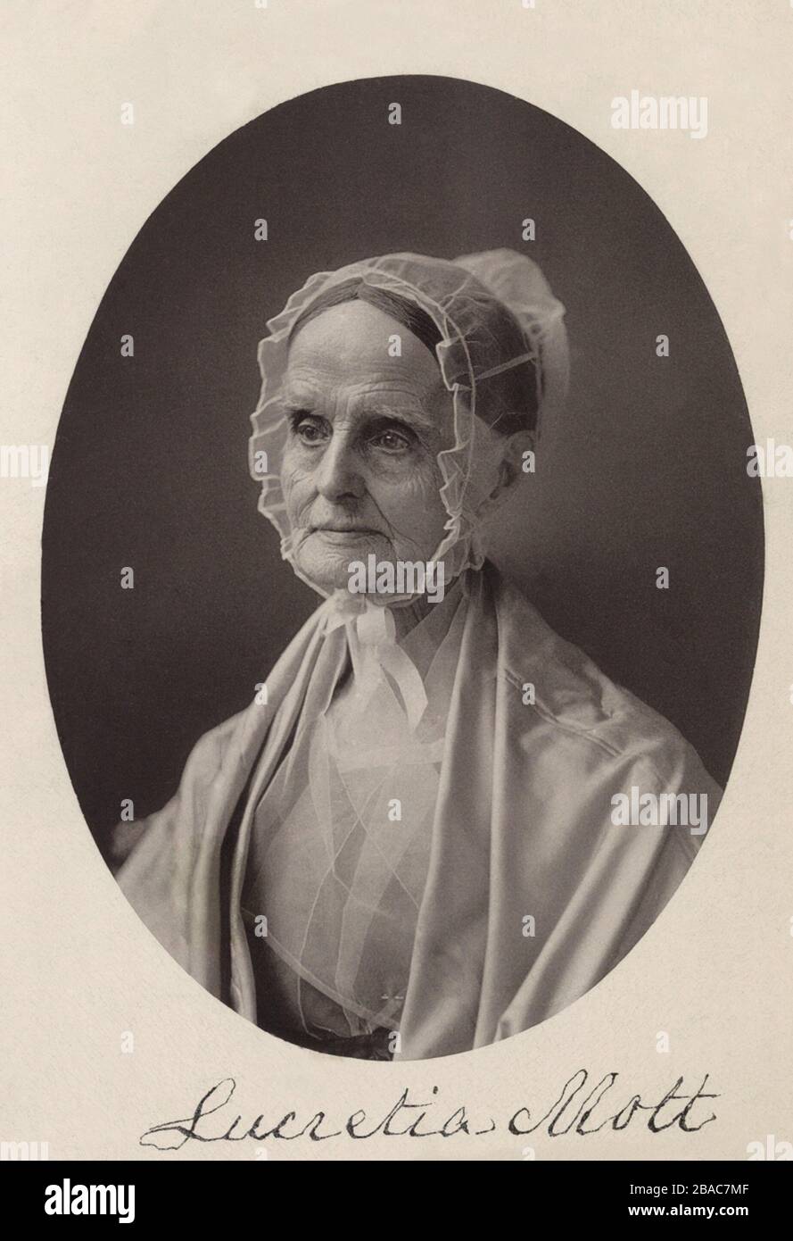 Lucretia Coffin Mott, Quaker minister, abolitionist, women's rights ...
