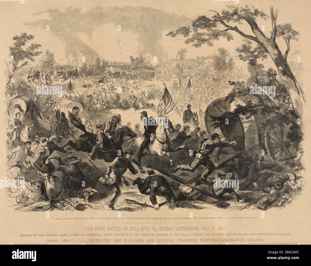 First Battle of Bull Run, (First Manassas), July 21, 1861. The retreat ...