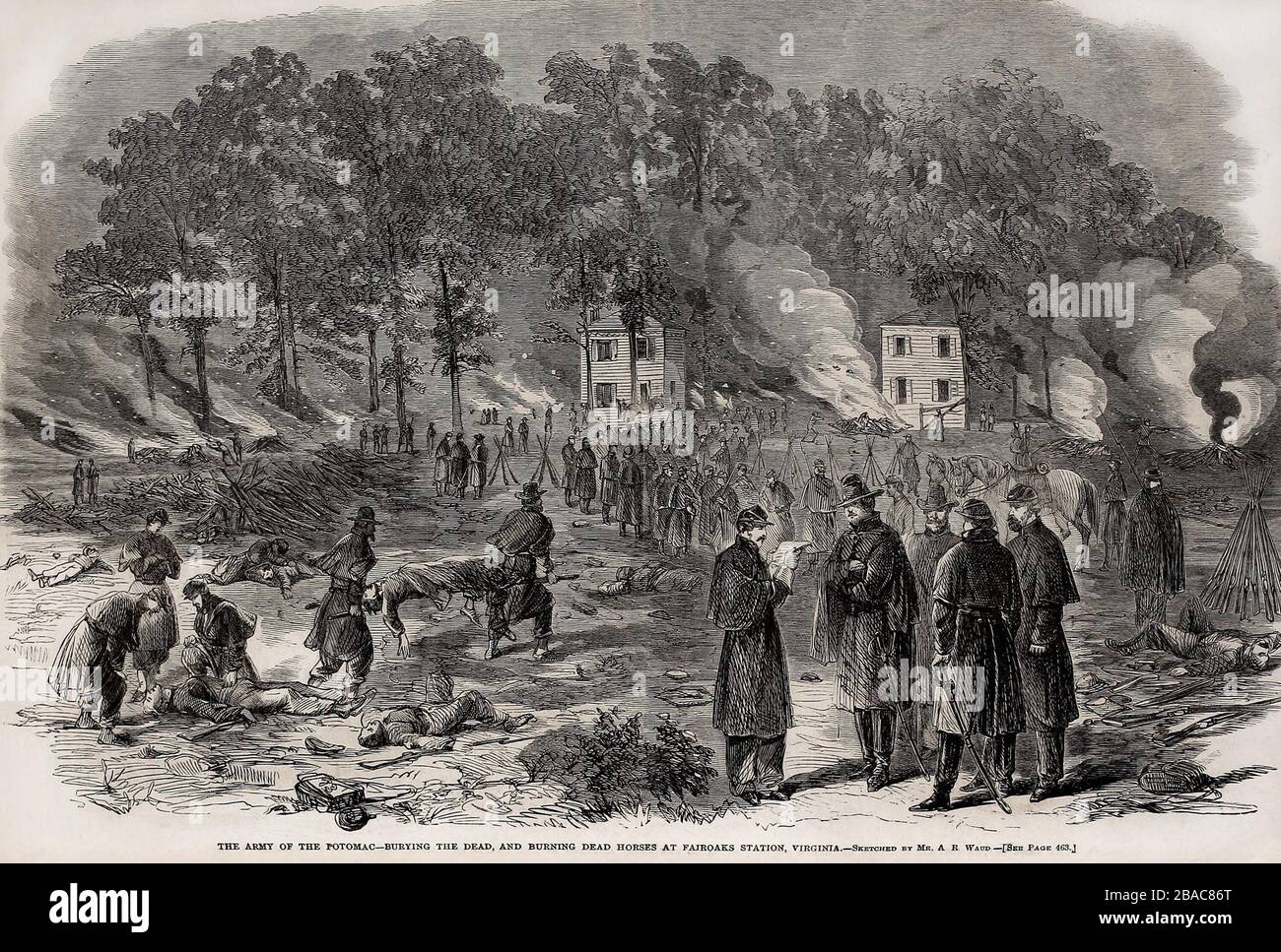 US Civil War, Peninsula Campaign, April-August, 1862. Scene on June 3rd ...