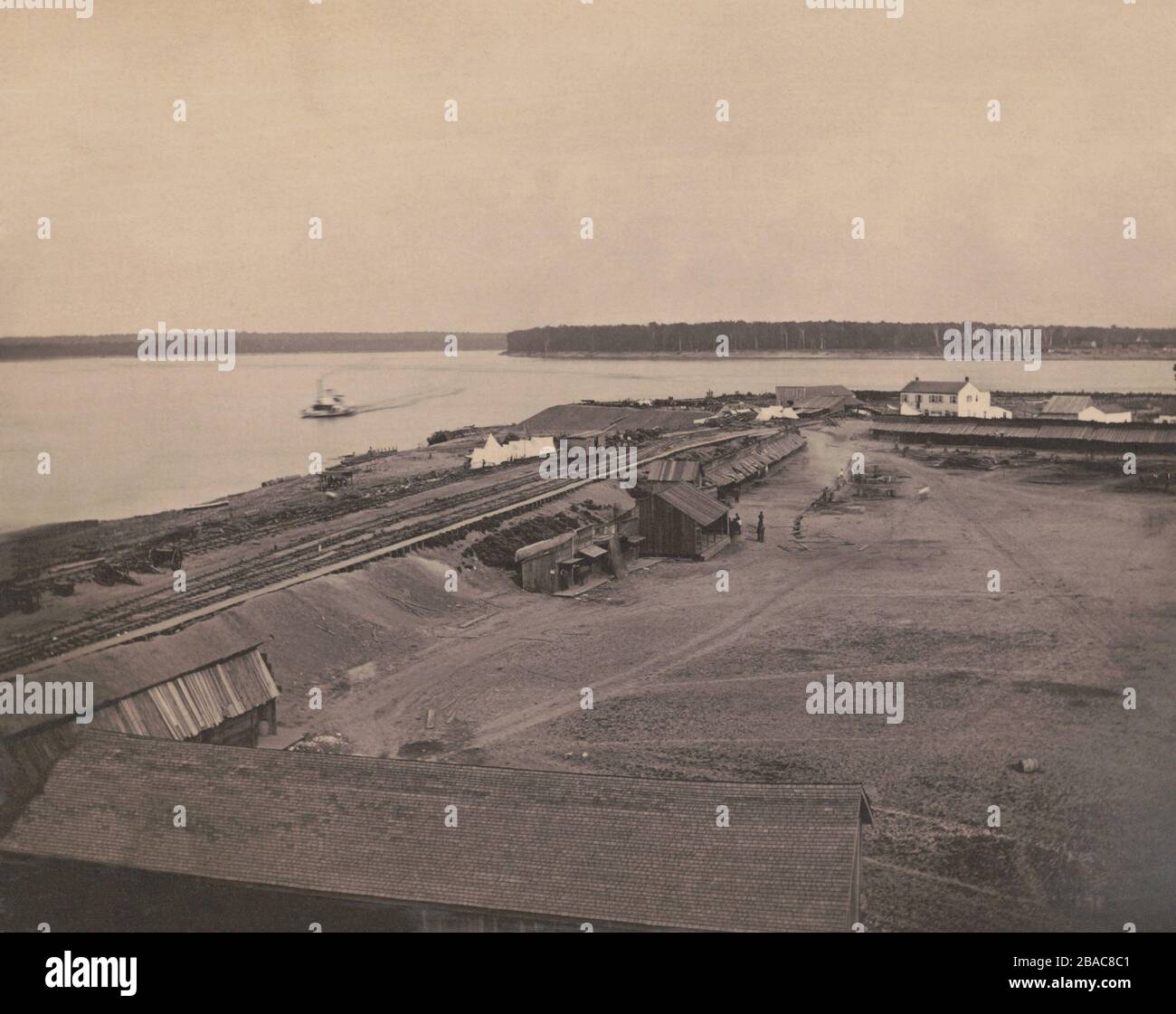 Fort Defiance, Cairo, Illinois, located on a point of land at the ...