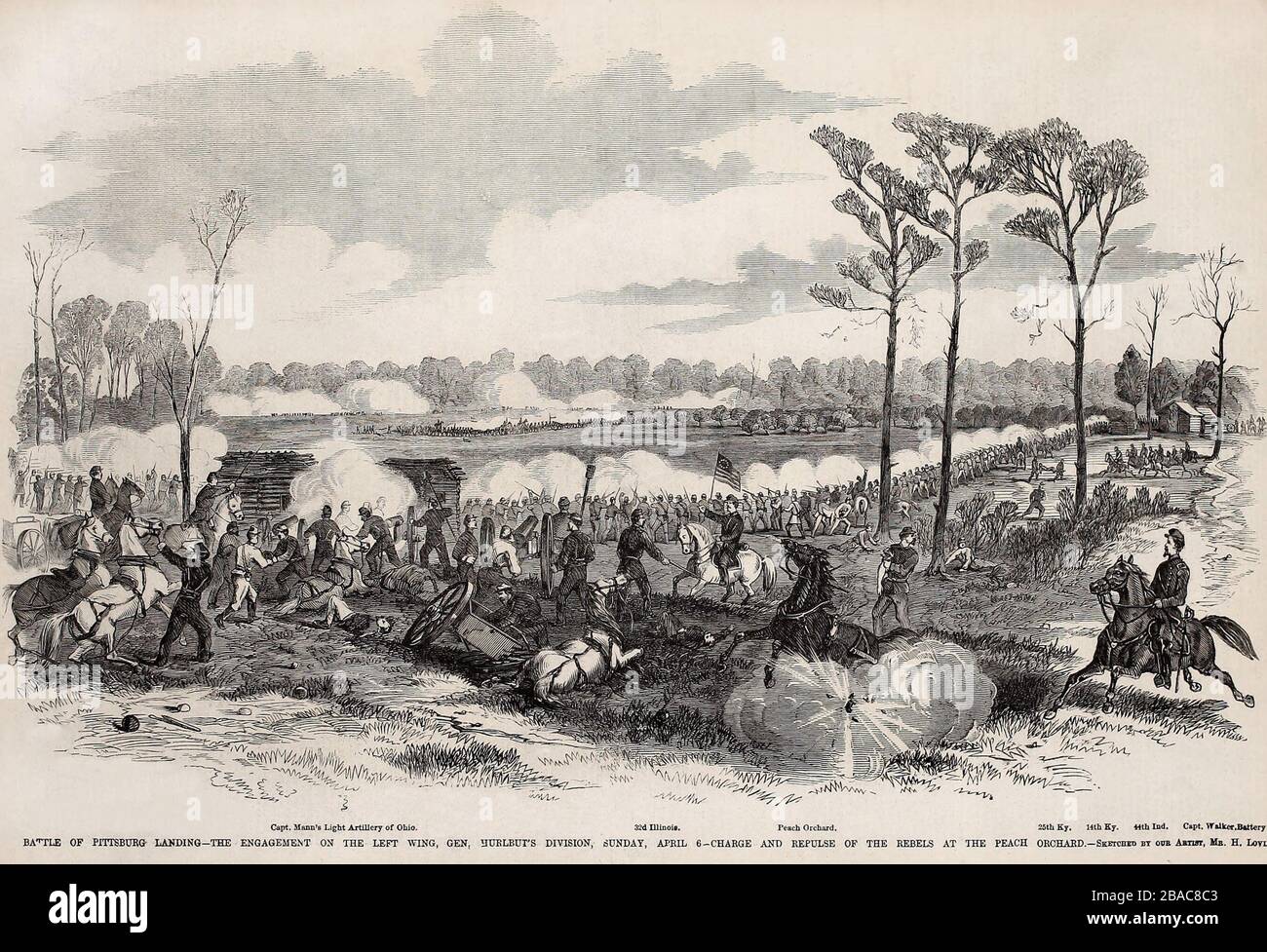 US Civil War, Battle of Shiloh, also called the Battle of Pittsburg ...