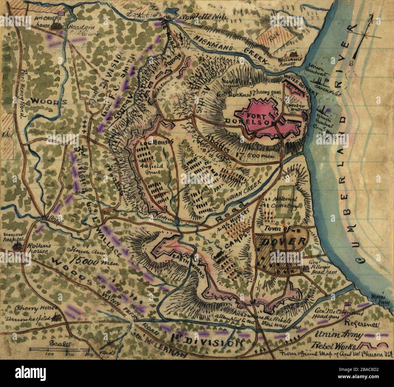 Hand colored map hi-res stock photography and images - Alamy