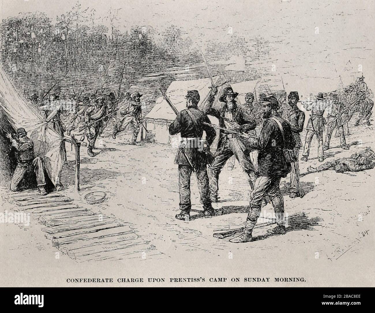 US Civil War, Battle of Shiloh, also called the Battle of Pittsburg ...
