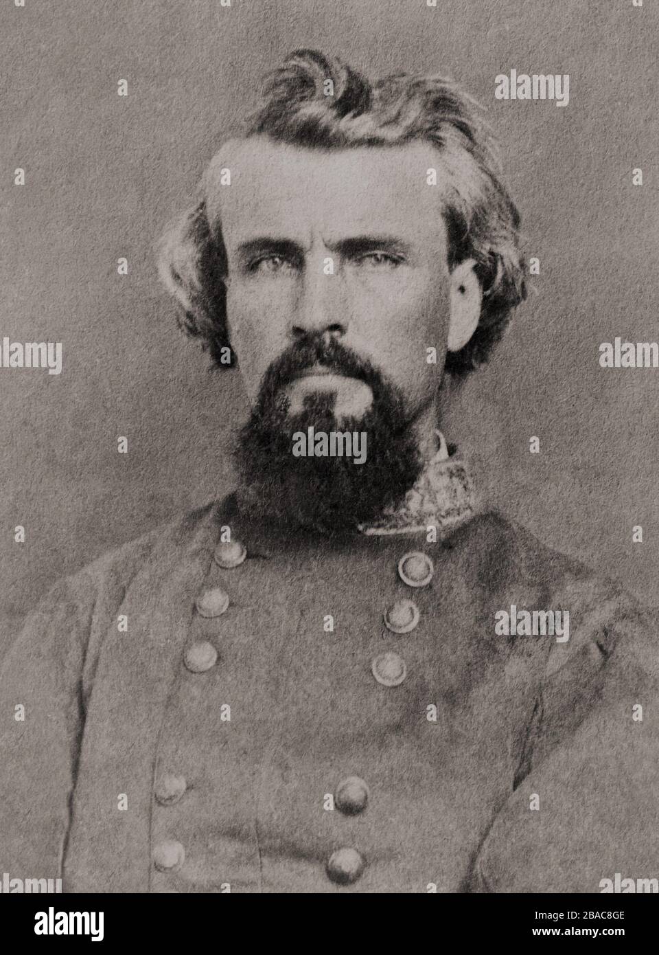 Confederate General, Nathan Bedford Forrest, c. 1861-65, fought at the ...