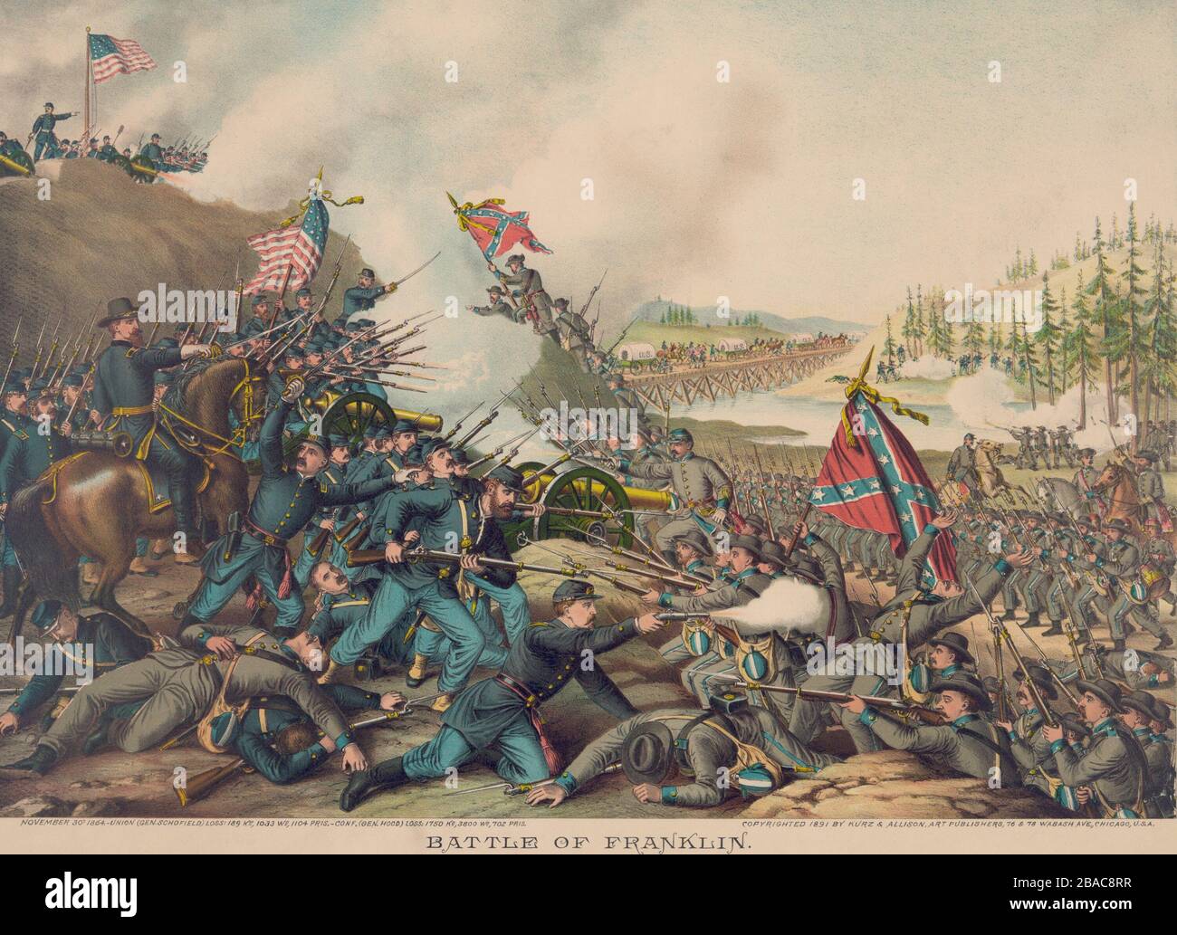 US Civil War. Confederate Tennessee Campaign, Oct. 1 Nov. 30, 1864 ...