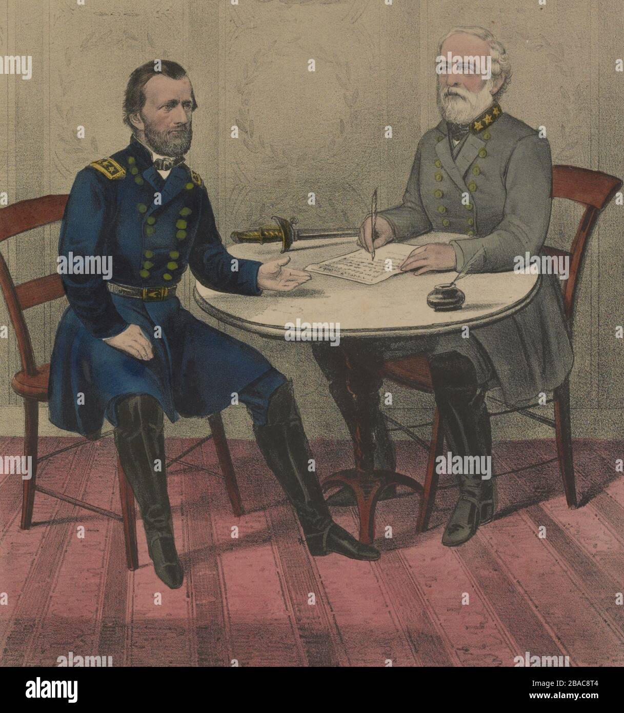 US Civil War. Confederate Gen. Robert E. Lee surrendered to Union Gen ...
