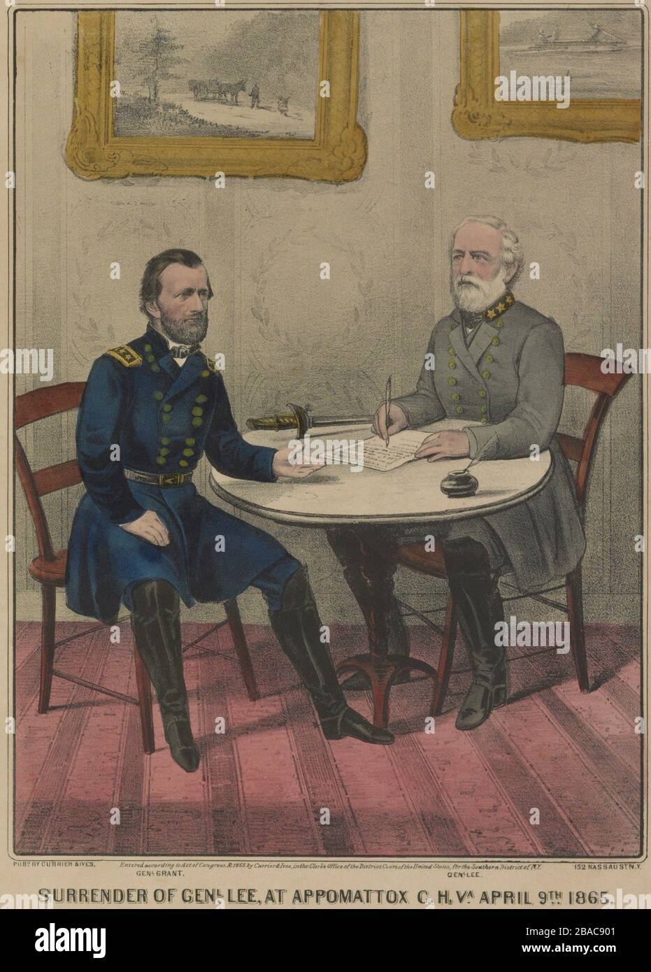 US Civil War. Confederate Gen. Robert E. Lee surrendered to Union Gen ...