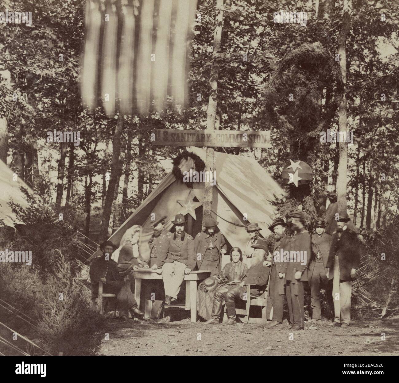 US Sanitary Commission at Gettysburg General Hospital, Camp Letterman ...