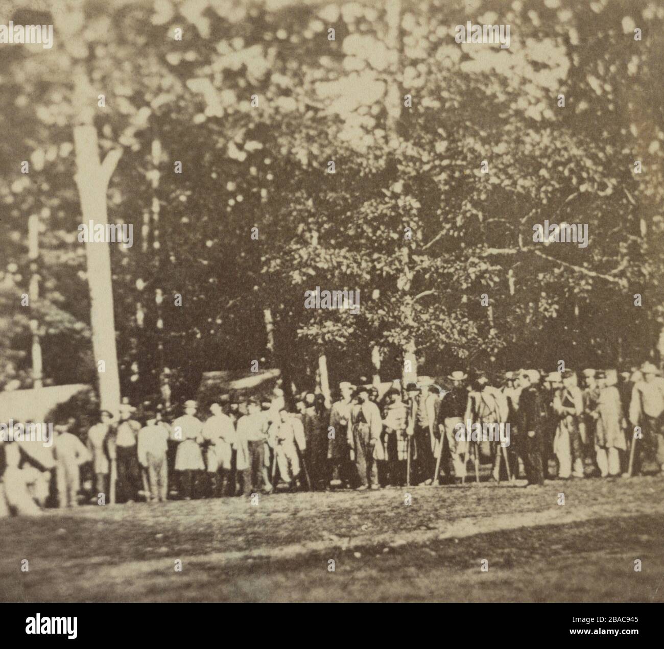 These Confederate soldiers were treated at the Union hospital of Camp ...