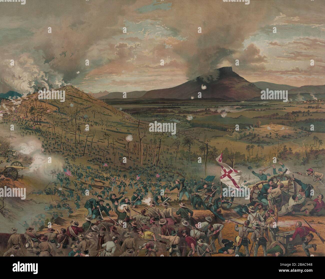 US Civil War. Battle of Missionary Ridge, Nov. 25, 1863. Union assault ...