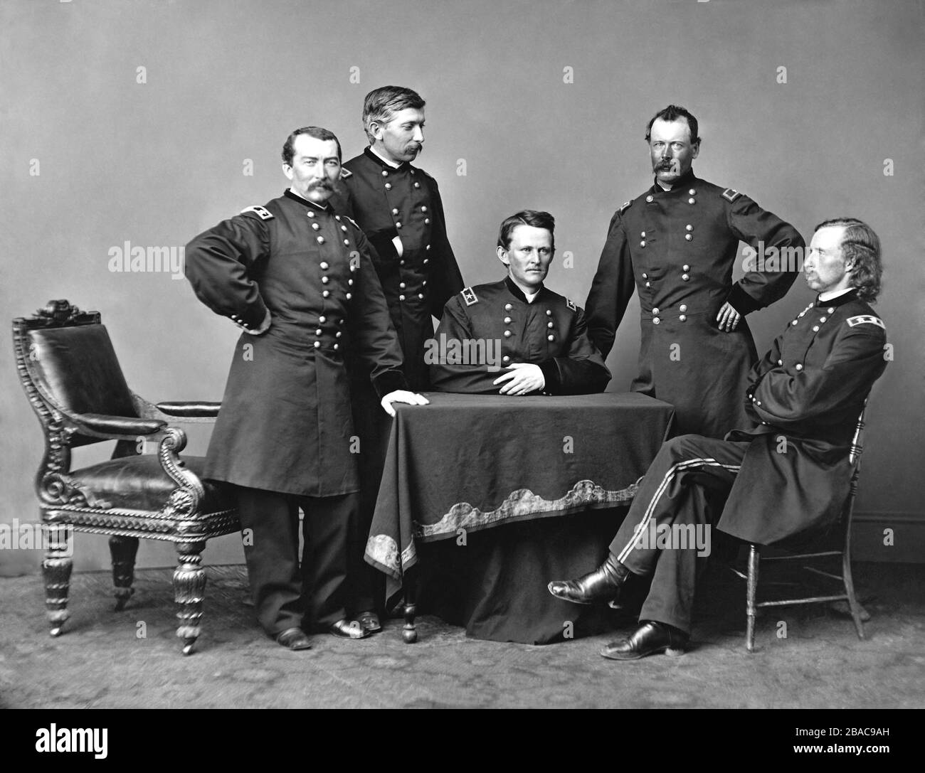 Major Gen. Philip Sheridan and the staff of the Cavalry Corps of the ...