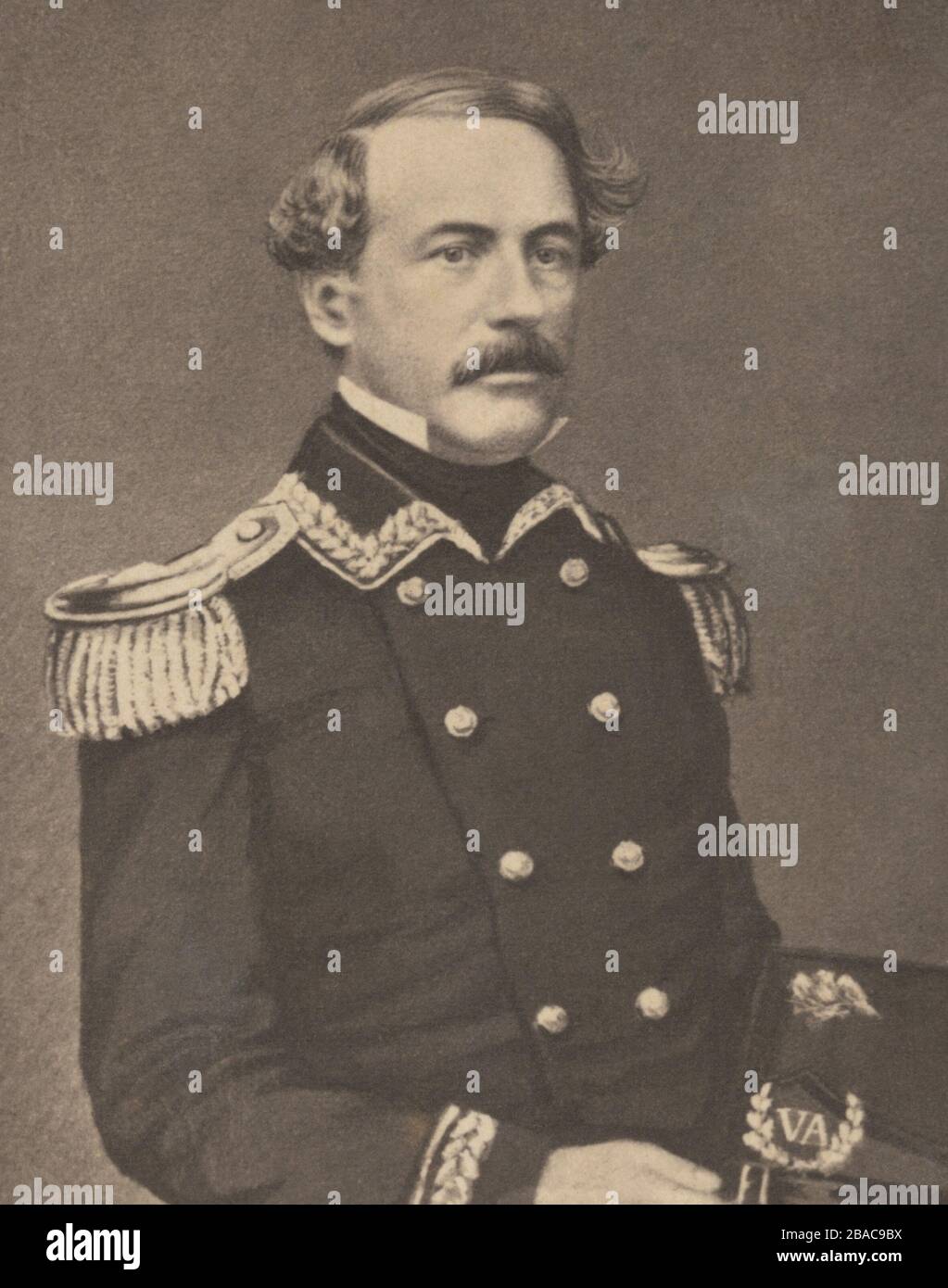 Colonel Robert E. Lee in pre-Civil War photographic portrait of around ...