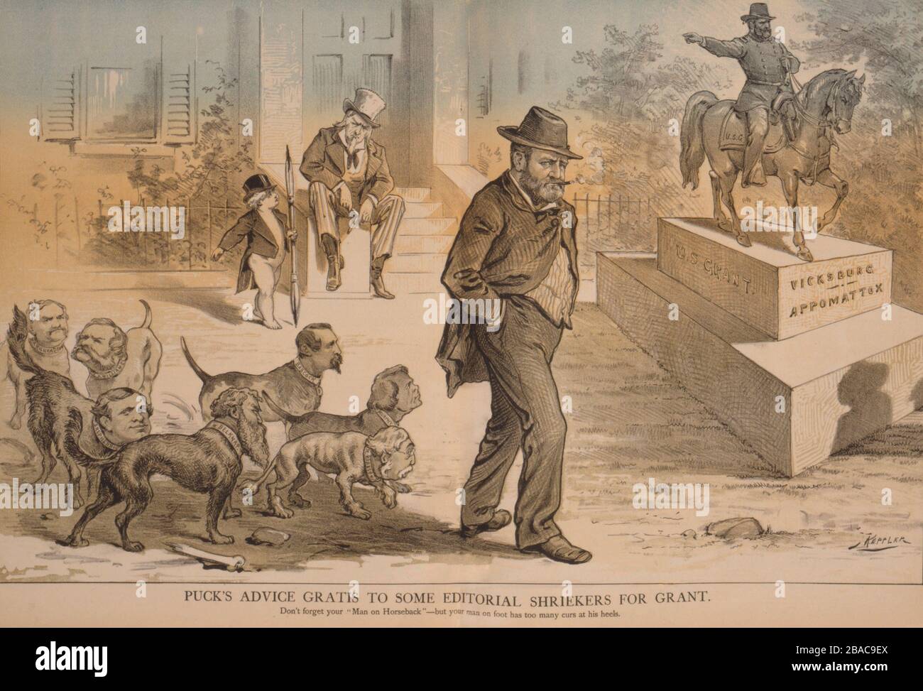 1878 political cartoon shows former president Ulysses S. Grant followed ...