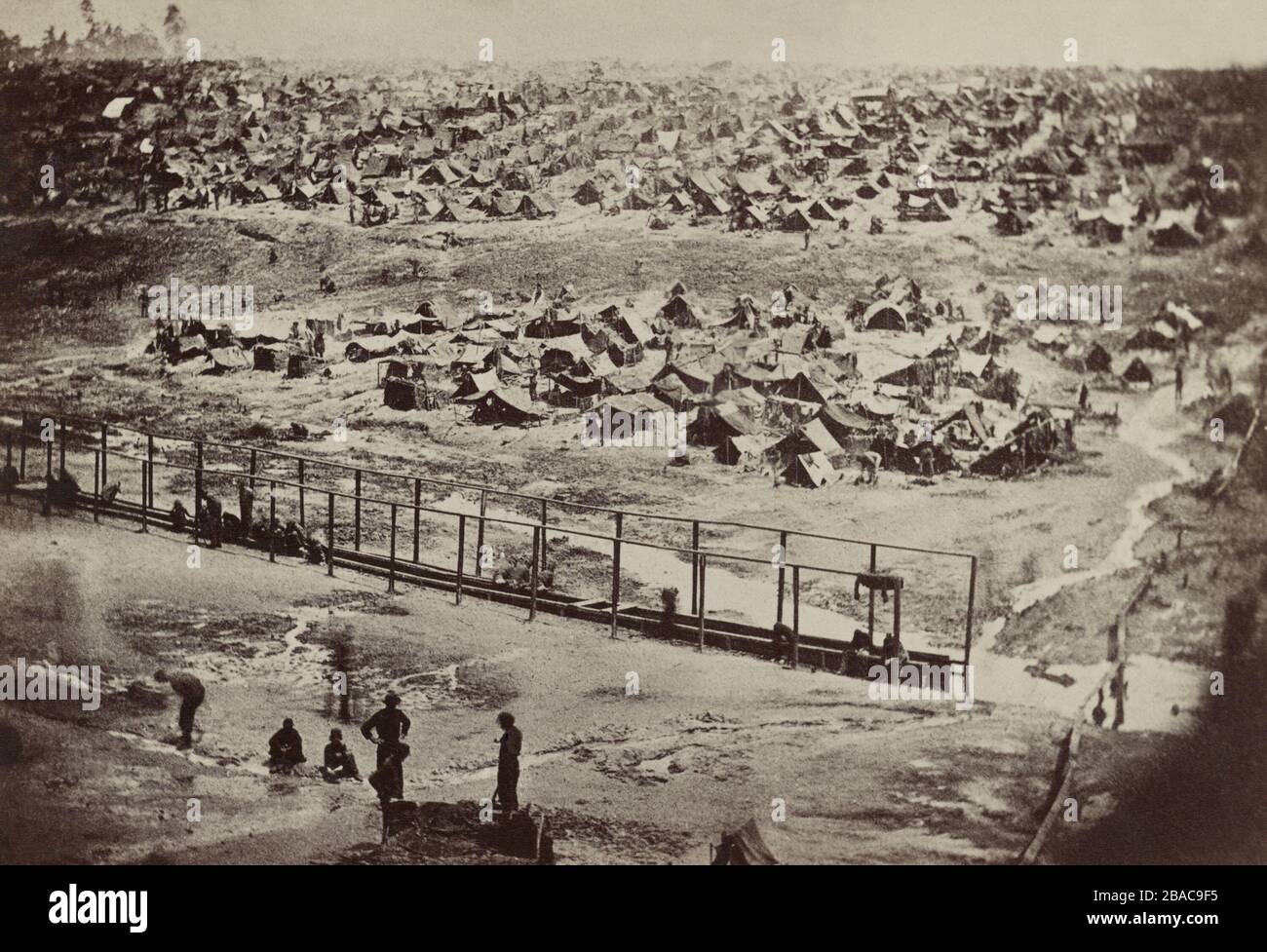 Andersonville Prison, Georgia, was photographed by A. J. Riddle, on ...