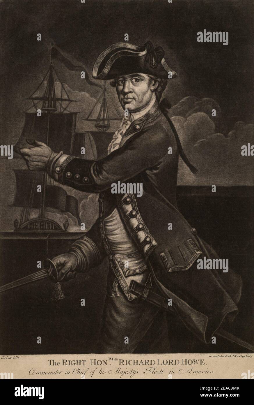 Richard Lord Howe, Commander in Chief of his Majesty's Fleets in ...