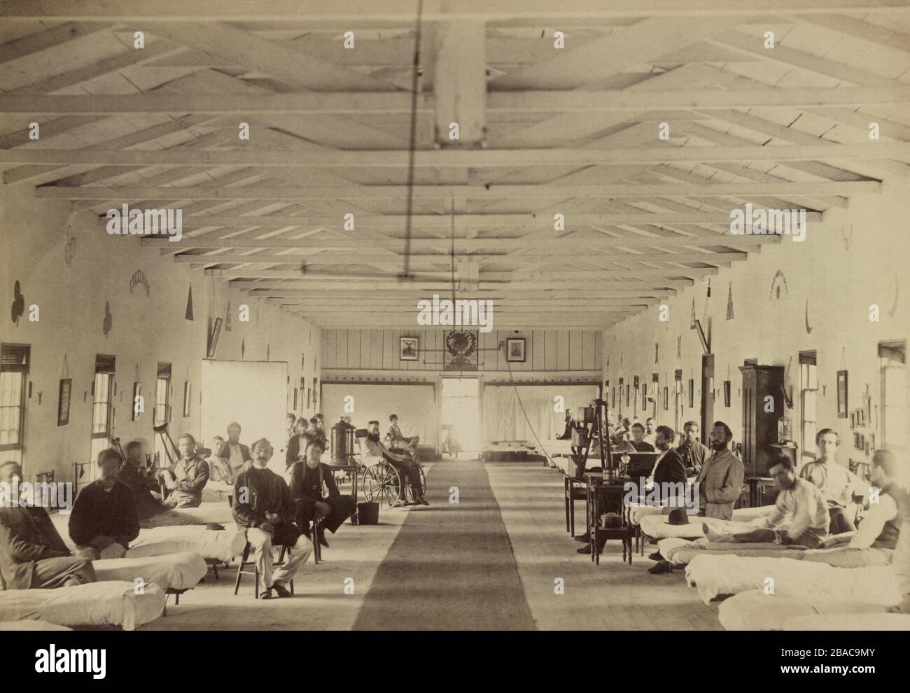 Union soldiers in Ward at Armory Square Hospital, Washington, DC, 1863 ...